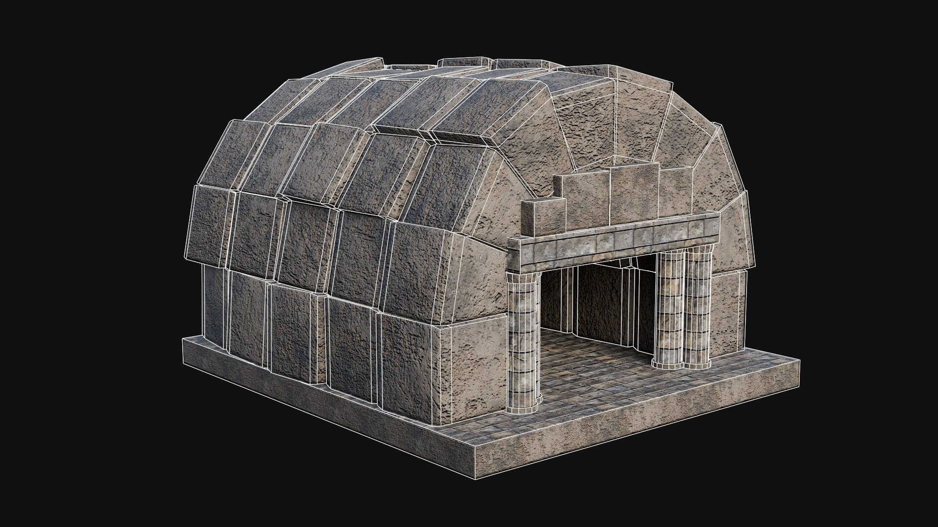 Ancient Stone Buildings - 3D Model by Enterables