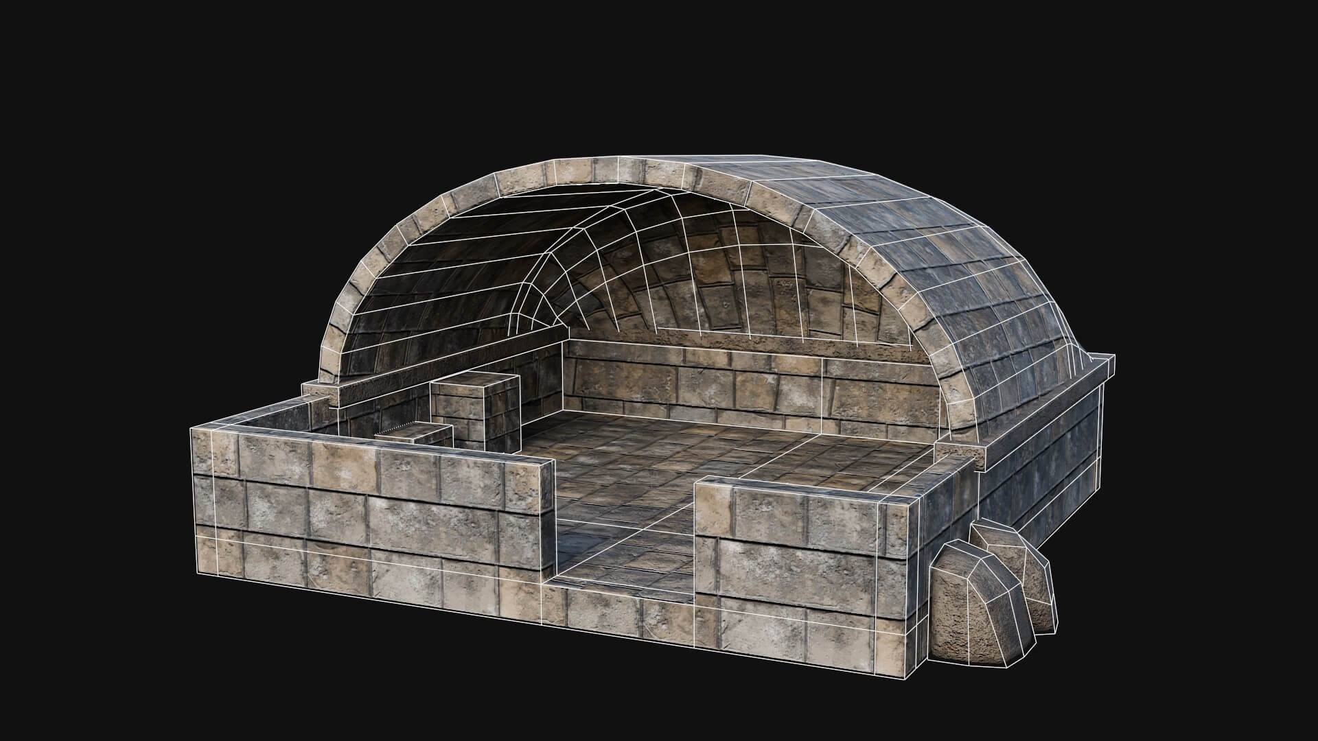 Ancient Stone Buildings - 3D Model by Enterables