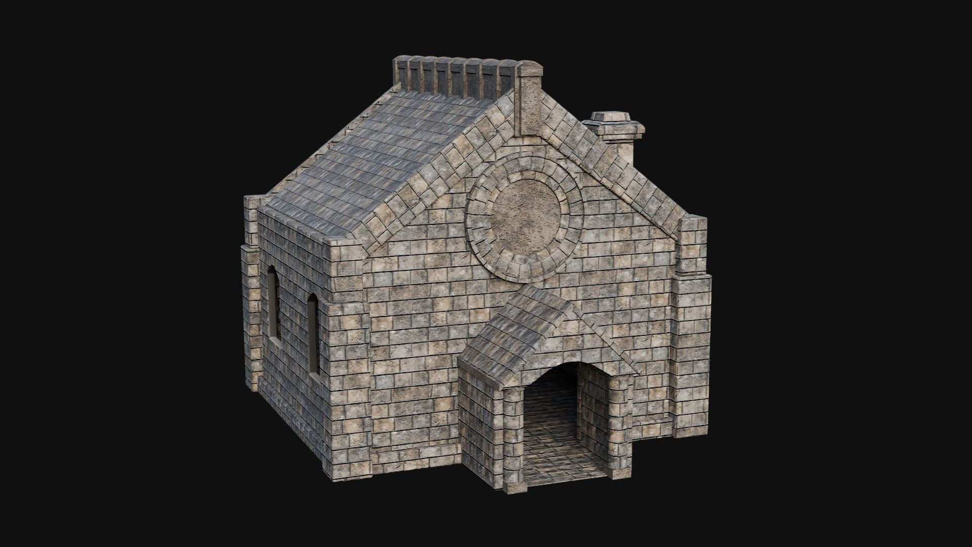 Ancient Stone Buildings - 3D Model by Enterables