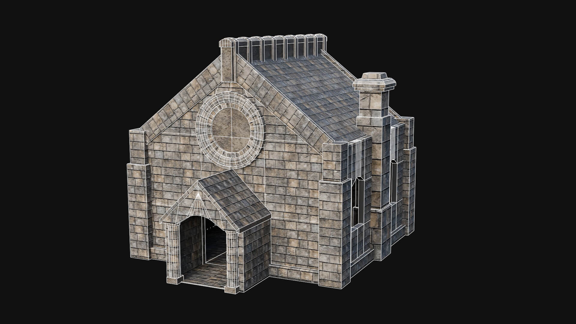 Ancient Stone Buildings - 3D Model by Enterables
