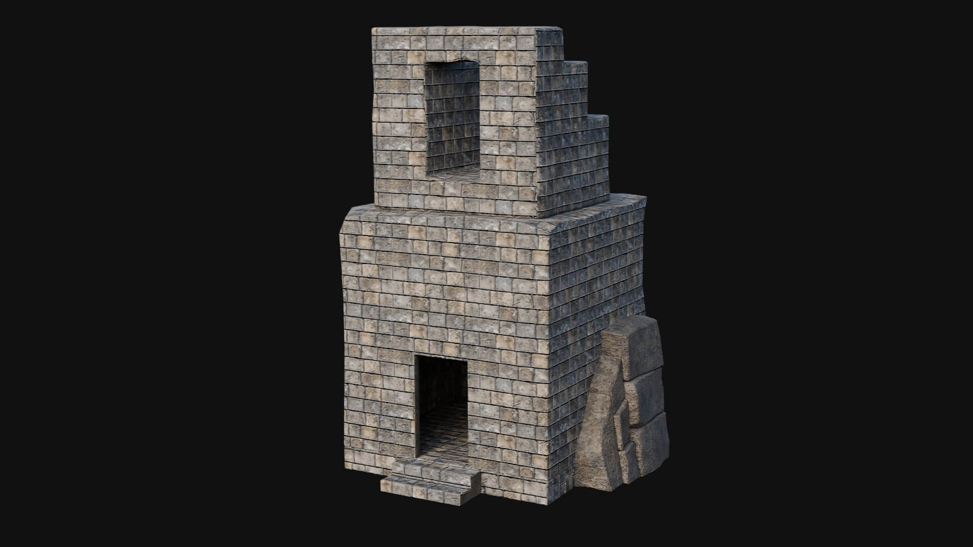Ancient Stone Buildings - 3D Model by Enterables