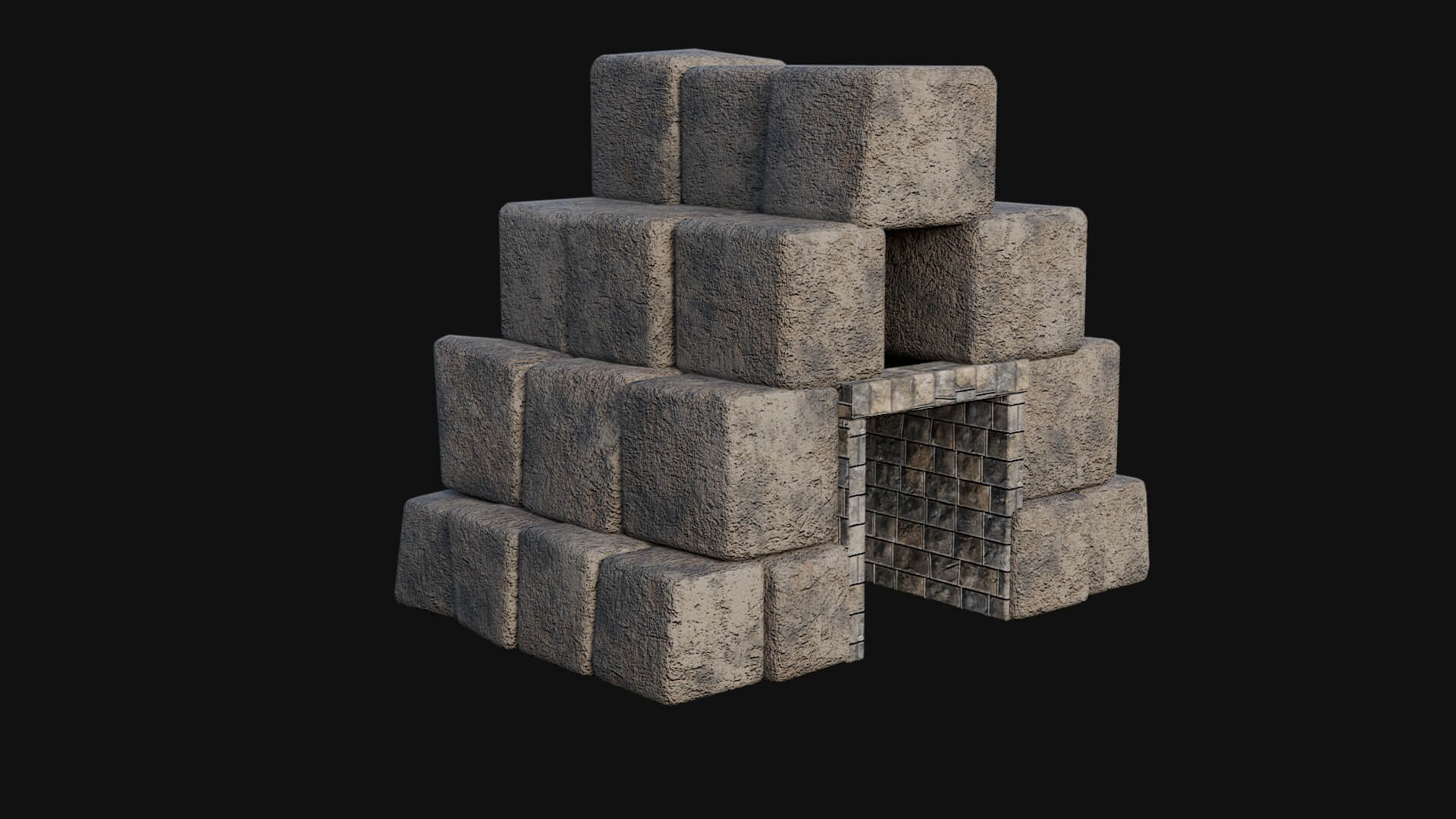 Ancient Stone Buildings - 3D Model by Enterables