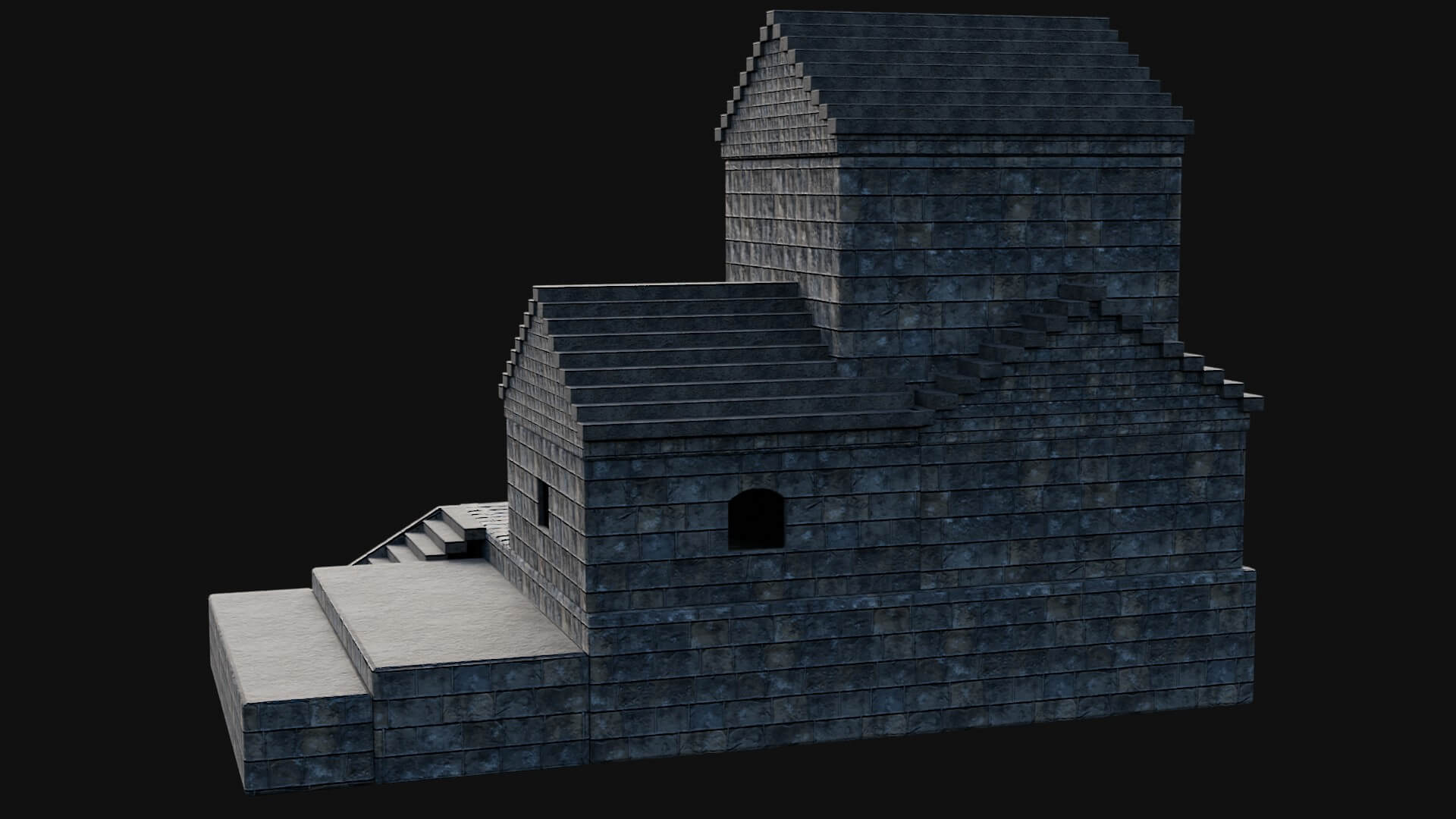 Ancient Stone Buildings - 3D Model by Enterables