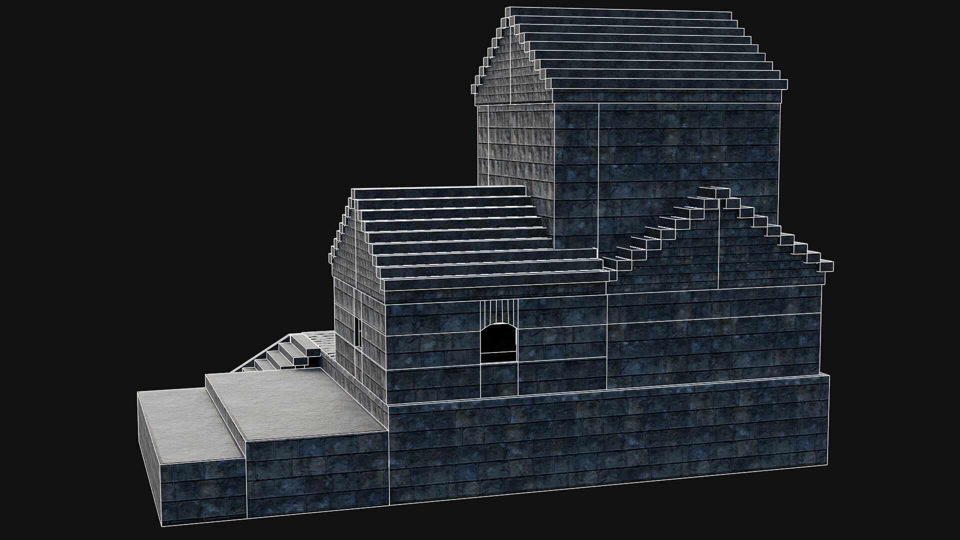 Ancient Stone Buildings - 3D Model by Enterables