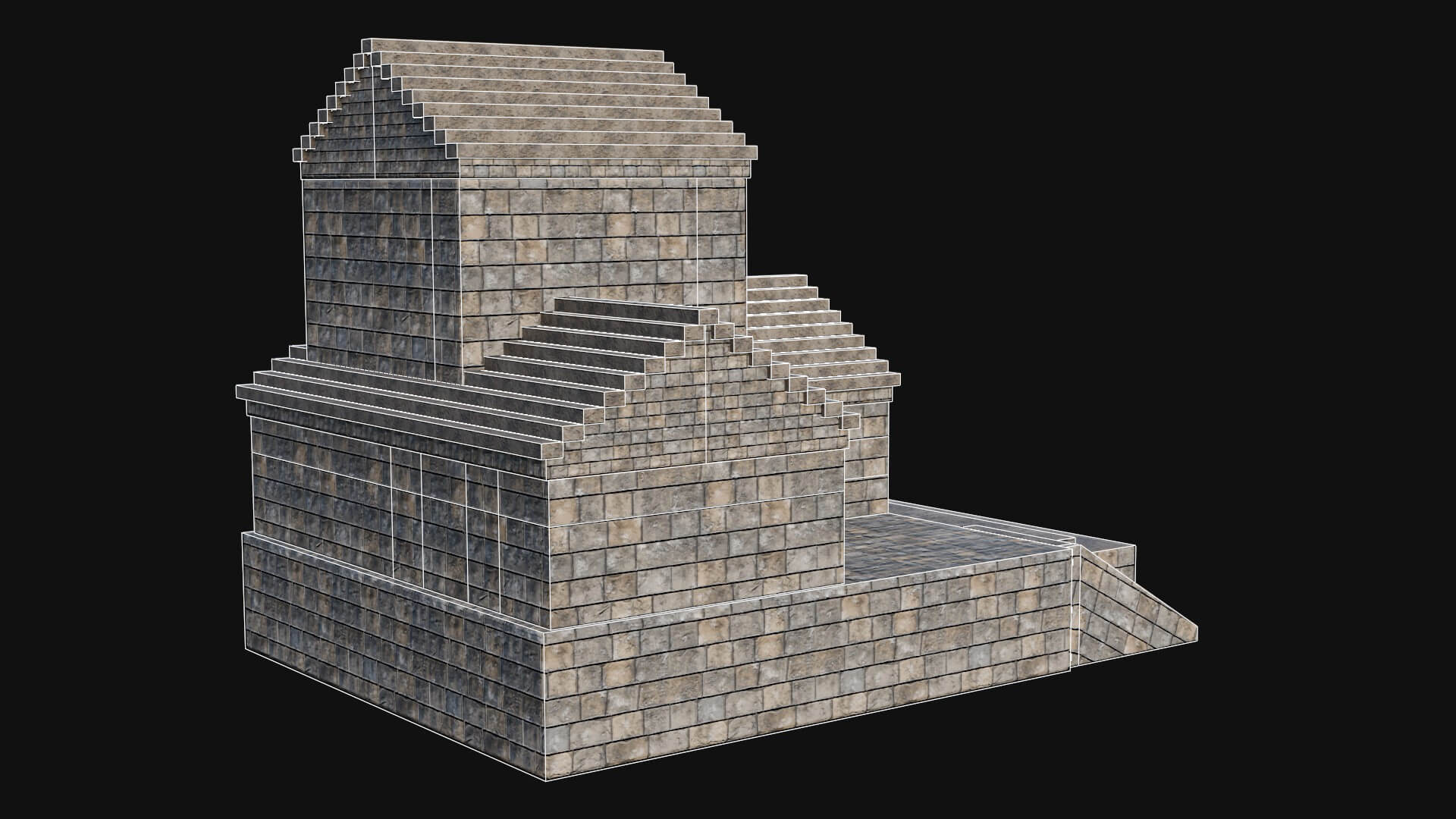 Ancient Stone Buildings - 3D Model by Enterables