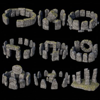 Ancient Stone Circles - 3D Model by Enterables