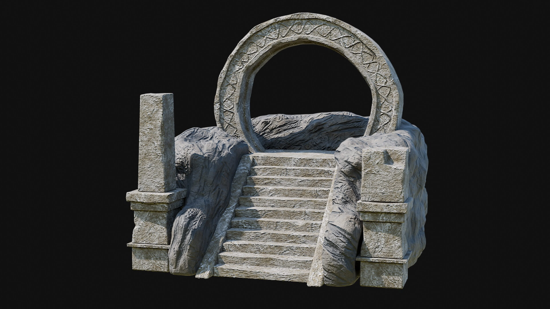 Ancient Stone Portals Collection - 3D Model by Enterables