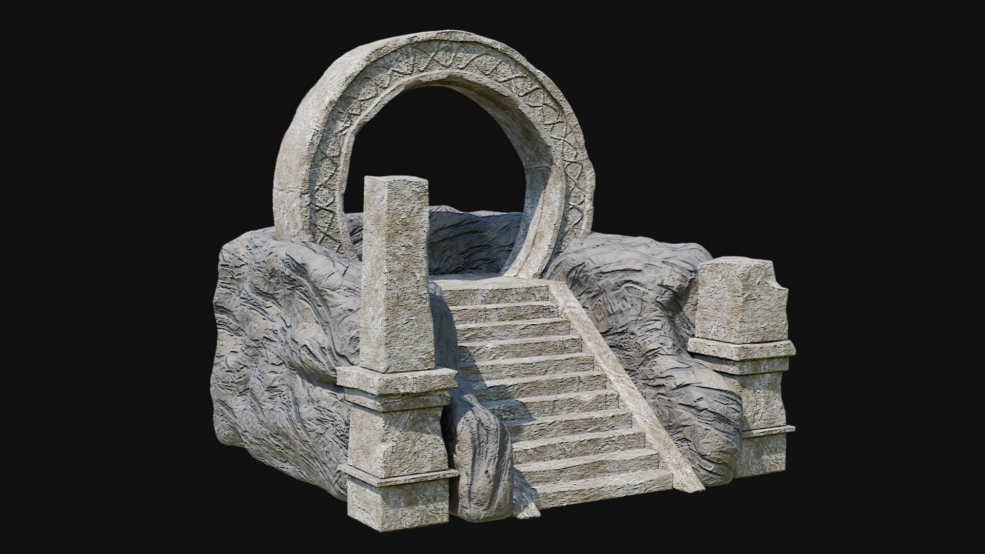 Ancient Stone Portals Collection - 3D Model by Enterables