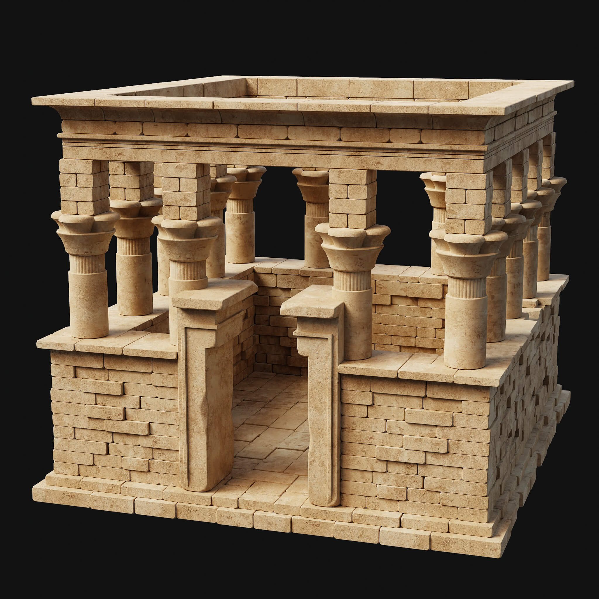 Ancient Temple Church Egypt Desert Collection - 3D Model by Enterables