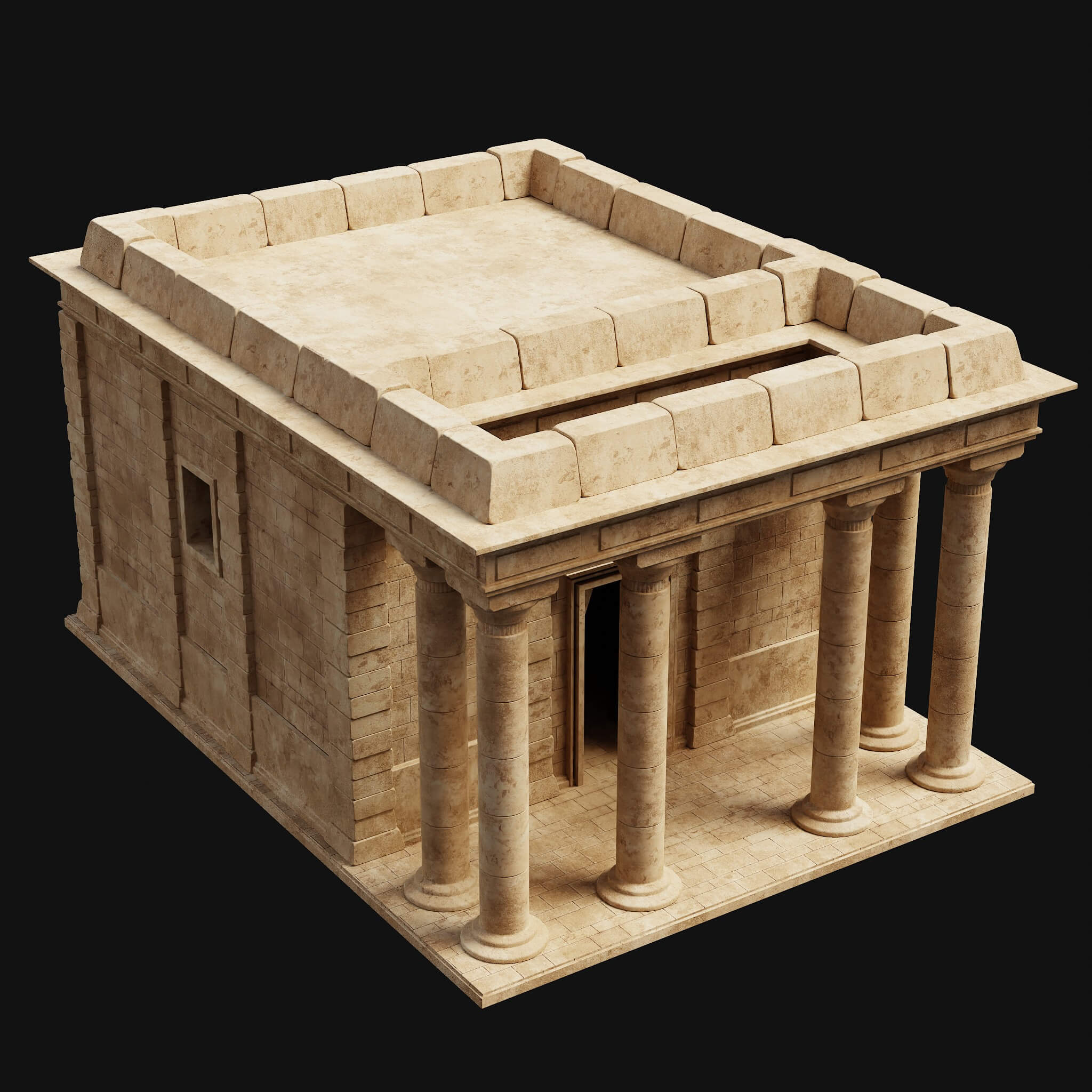 Ancient Temple Church Egypt Desert Collection - 3D Model by Enterables