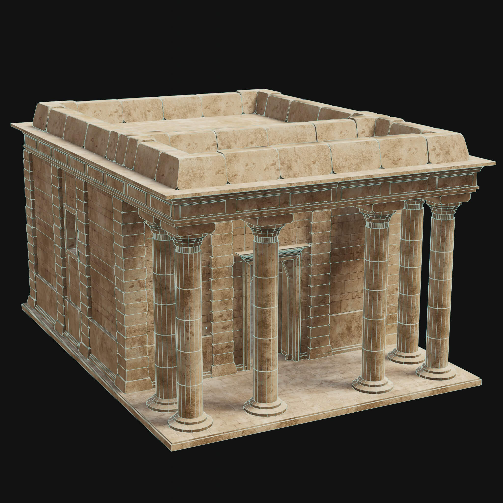 Ancient Temple Church Egypt Desert Collection - 3D Model by Enterables