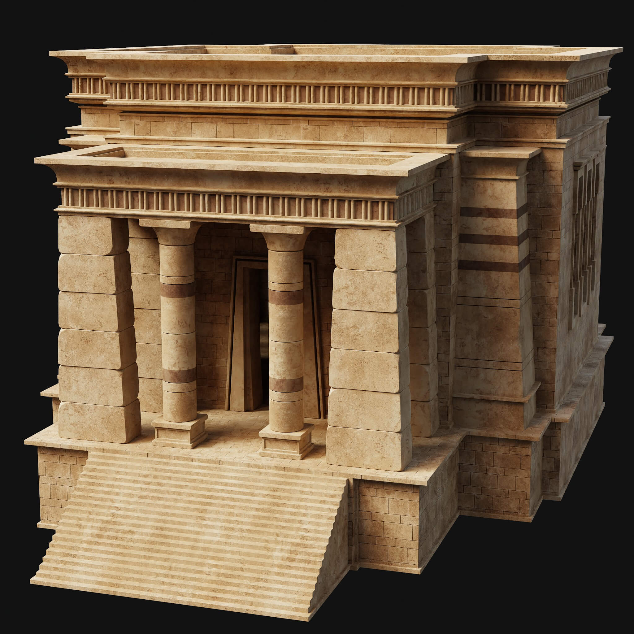 Ancient Temple Church Egypt Desert Collection - 3D Model by Enterables