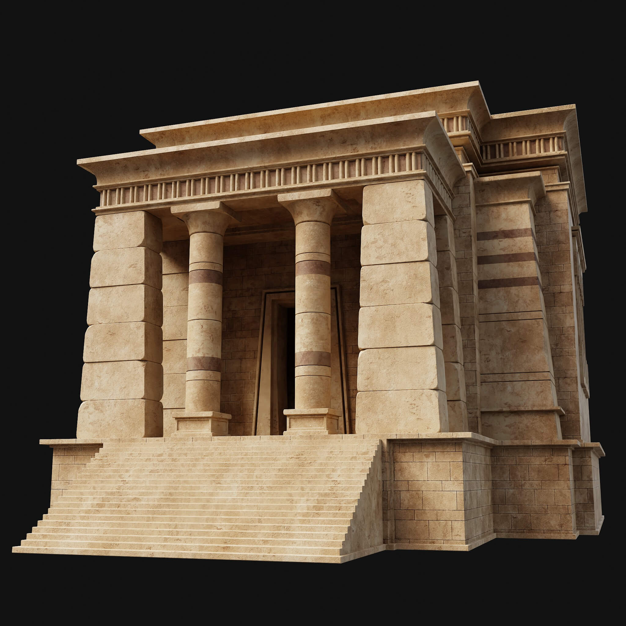Ancient Temple Church Egypt Desert Collection - 3D Model by Enterables
