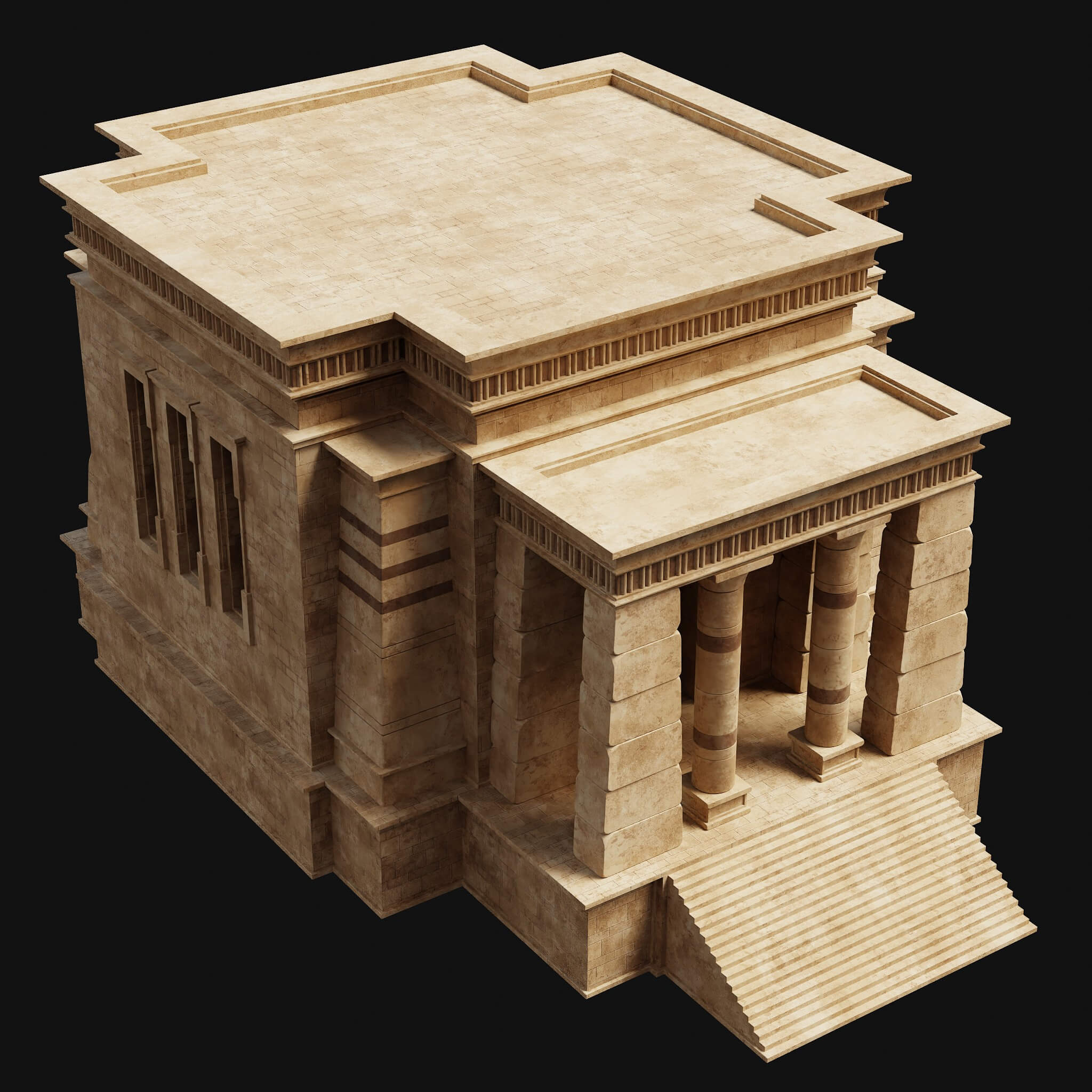 Ancient Temple Church Egypt Desert Collection - 3D Model by Enterables