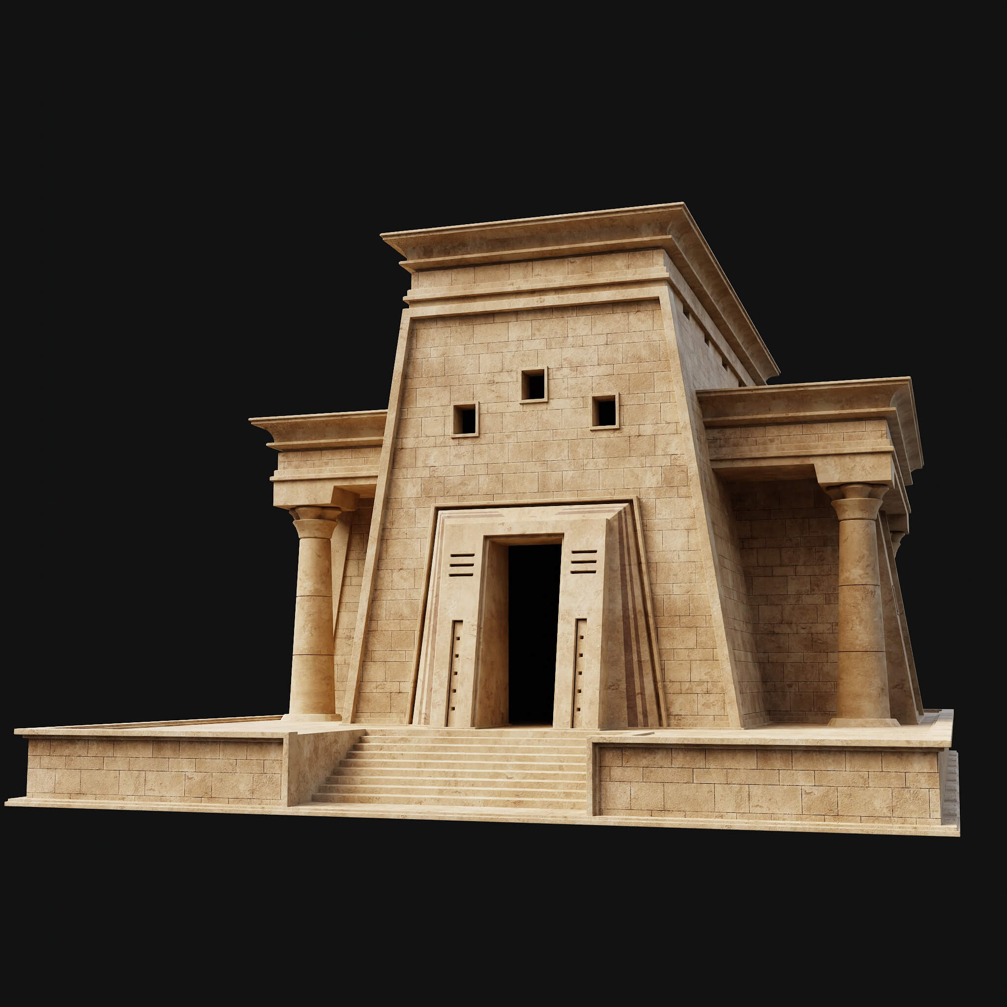 Ancient Temple Church Egypt Desert Collection - 3D Model by Enterables