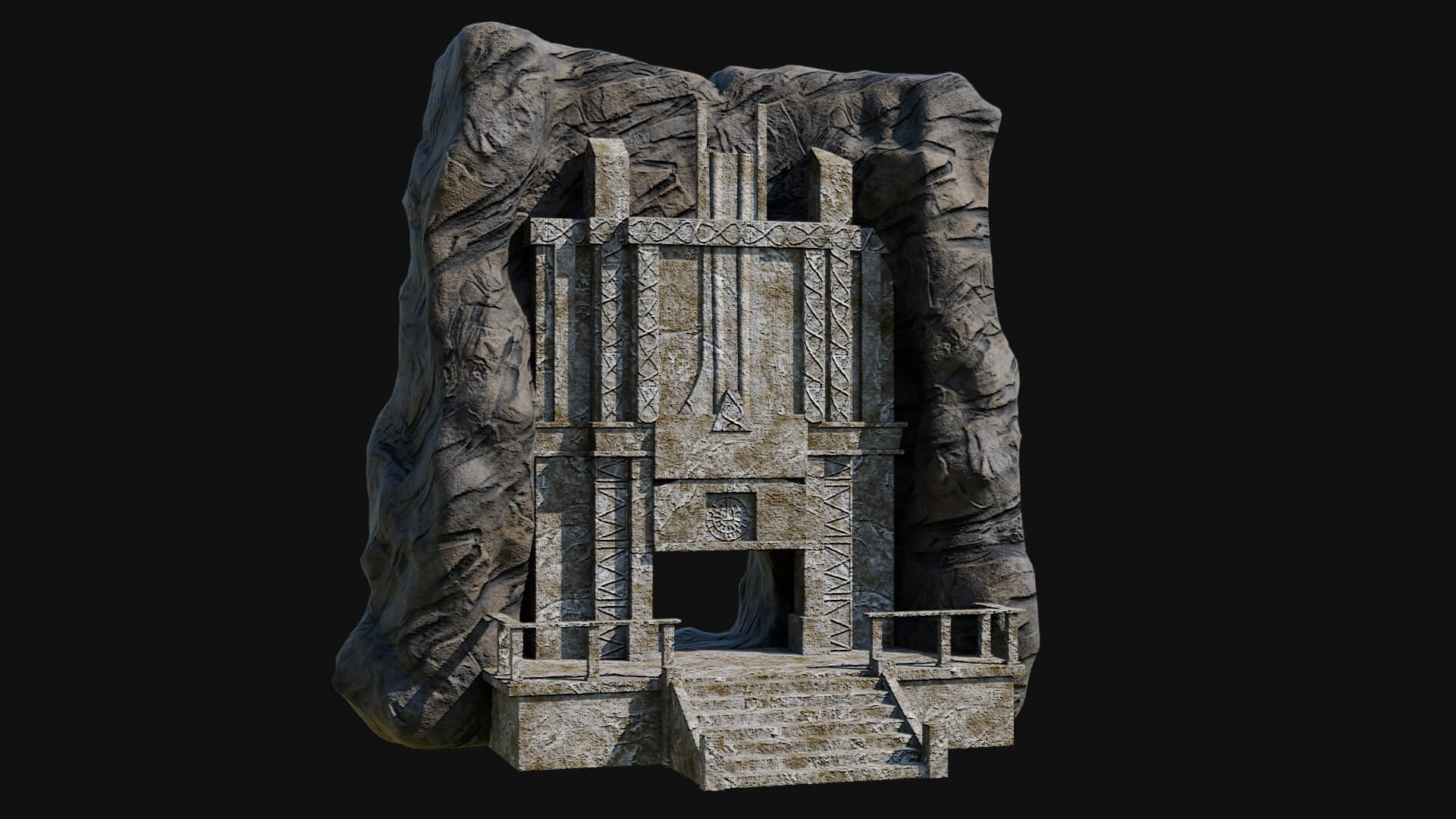 Ancient Temple Entrance Collection - 3D Model by Enterables