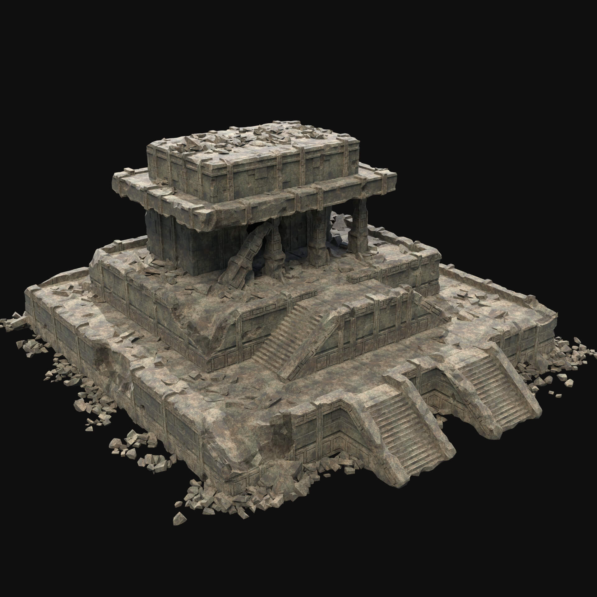 Ancient Temple Ruins Tomb Collection - 3D Model by Enterables