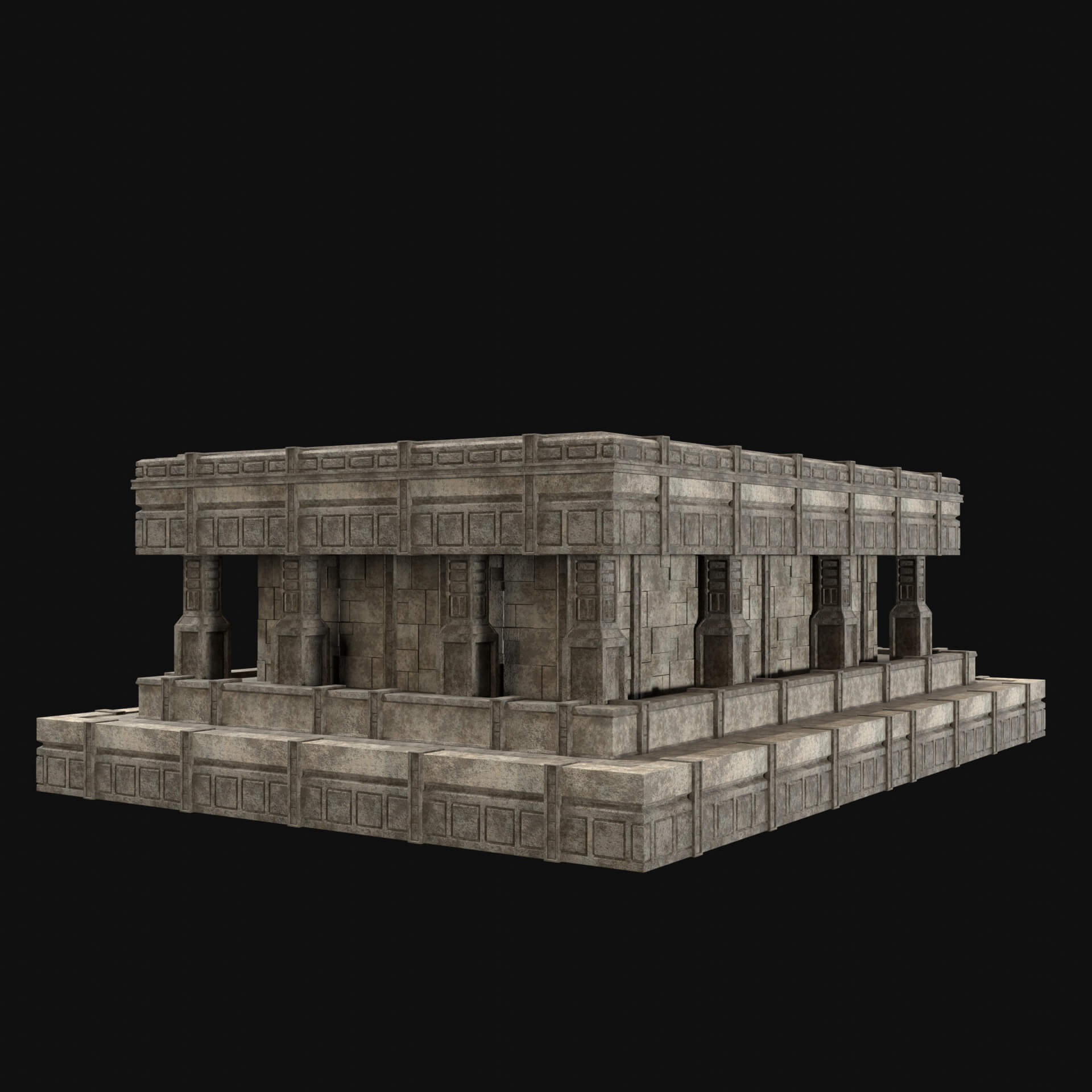 Ancient Temple Tomb Ruin Collection - 3D Model by Enterables
