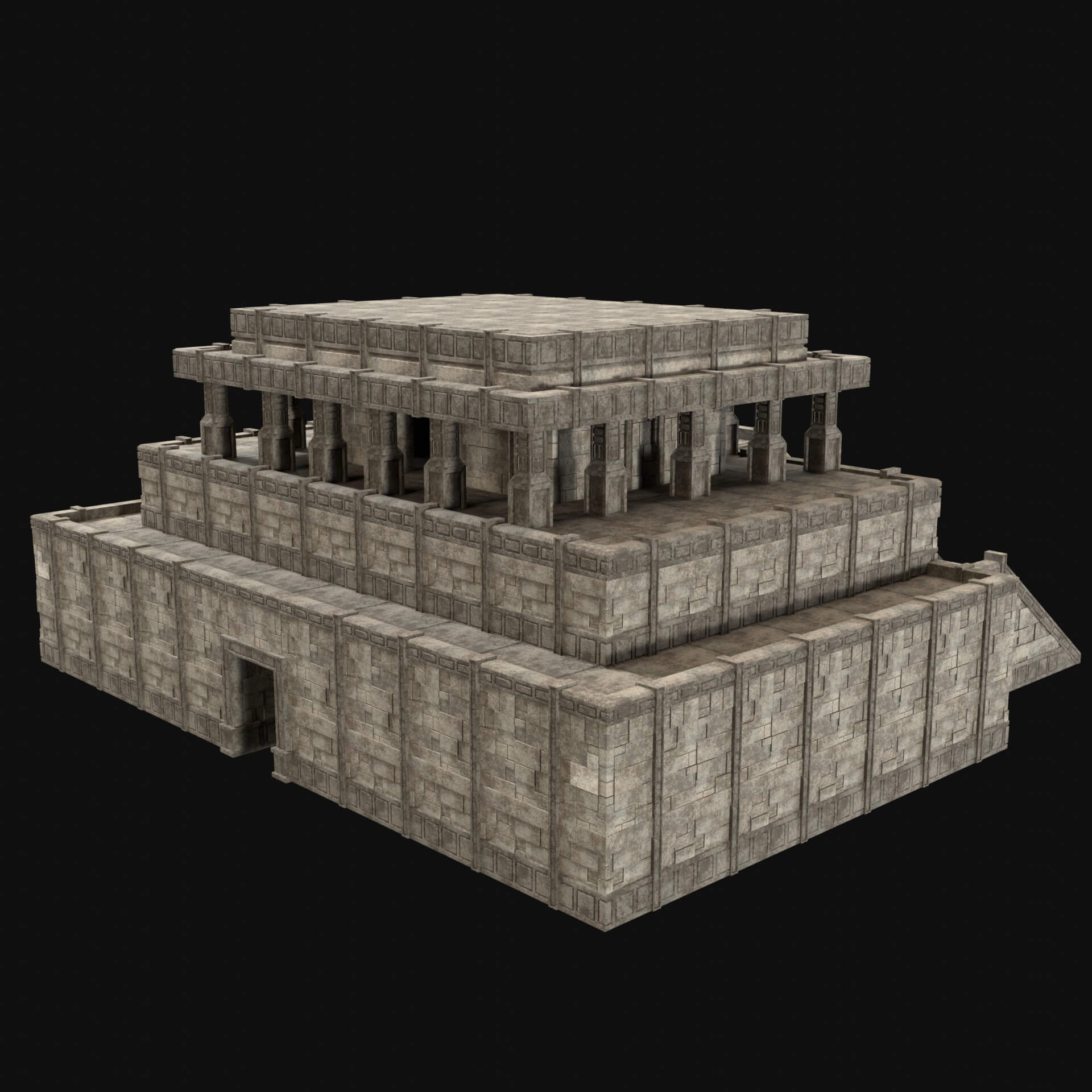 Ancient Temple Tomb Ruin Collection - 3D Model by Enterables