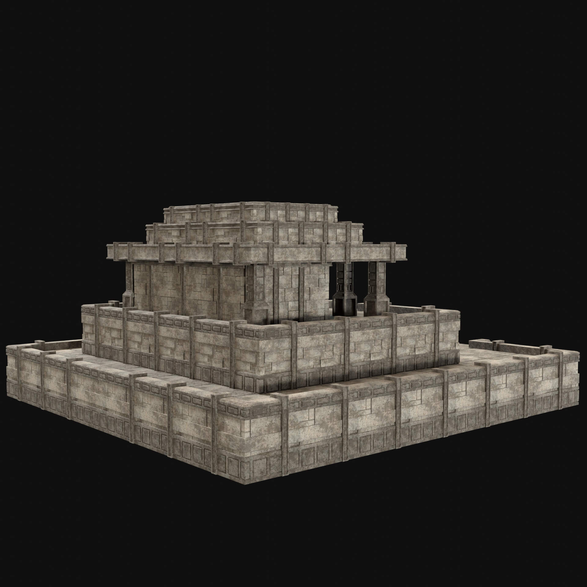 Ancient Temple Tomb Ruin Collection - 3D Model by Enterables