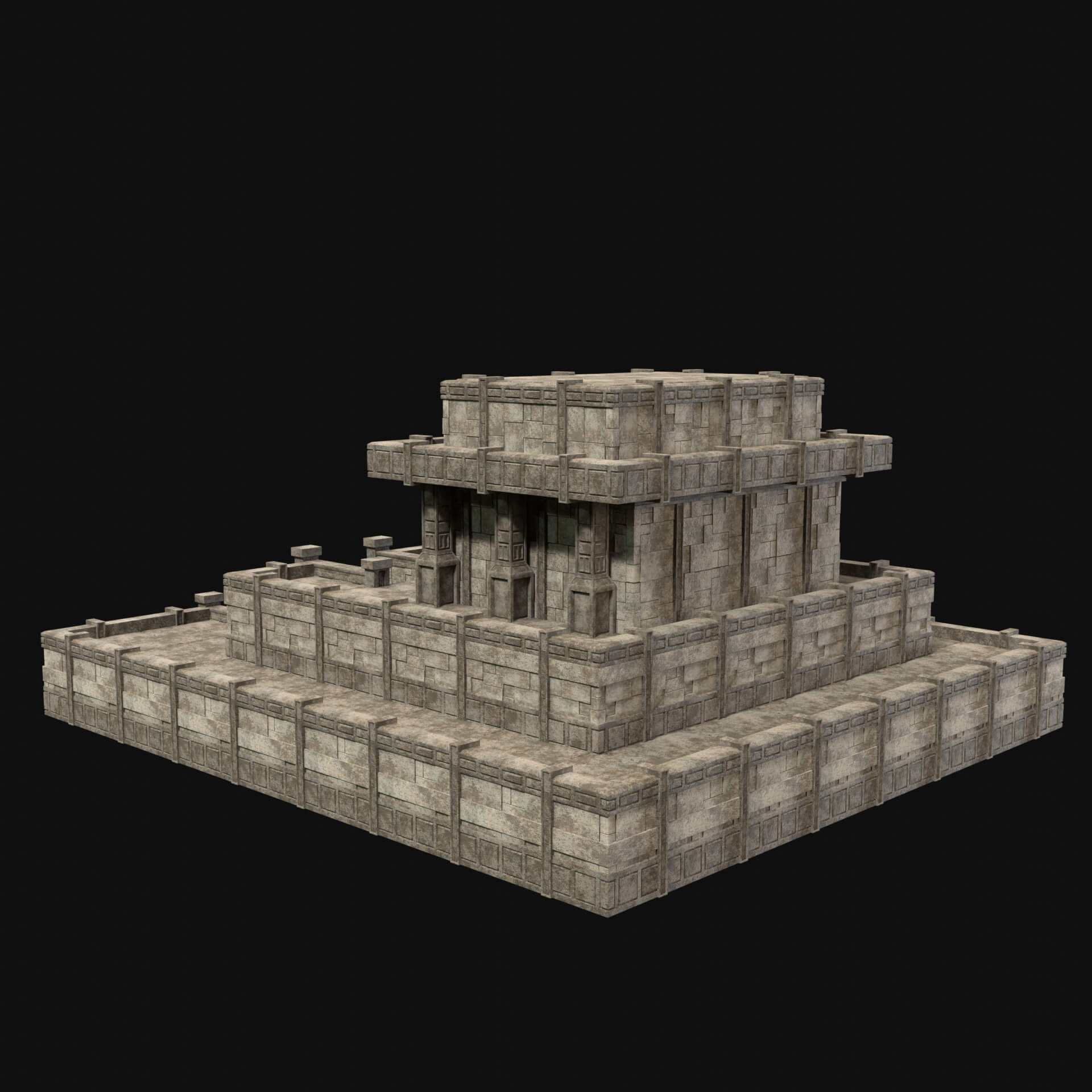 Ancient Temple Tomb Ruin Collection - 3D Model by Enterables
