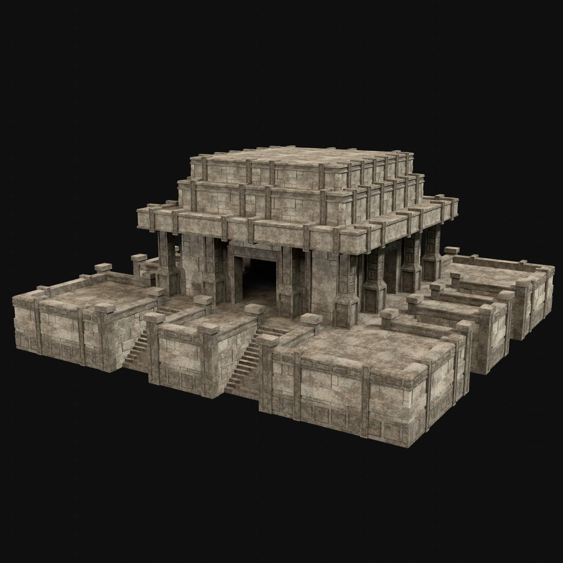 Ancient Temple Tomb Ruin Collection - 3D Model by Enterables