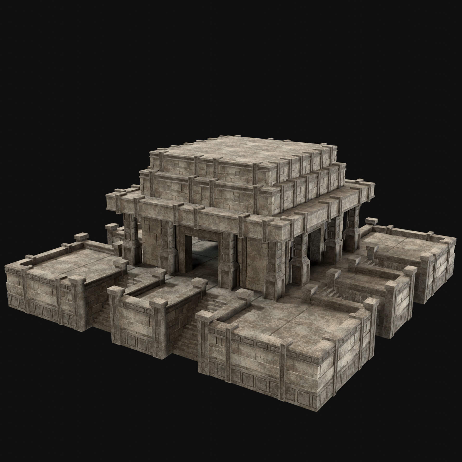 Ancient Temple Tomb Ruin Collection - 3D Model by Enterables