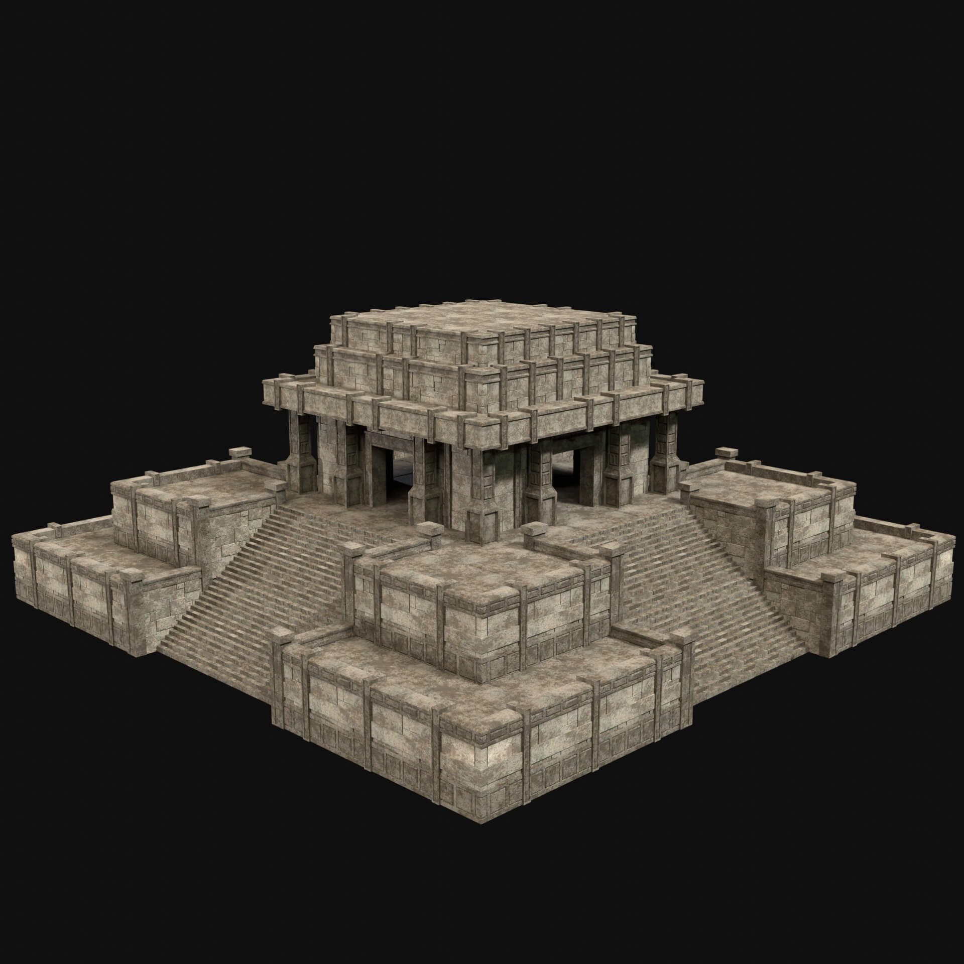 Ancient Temple Tomb Ruin Collection - 3D Model by Enterables
