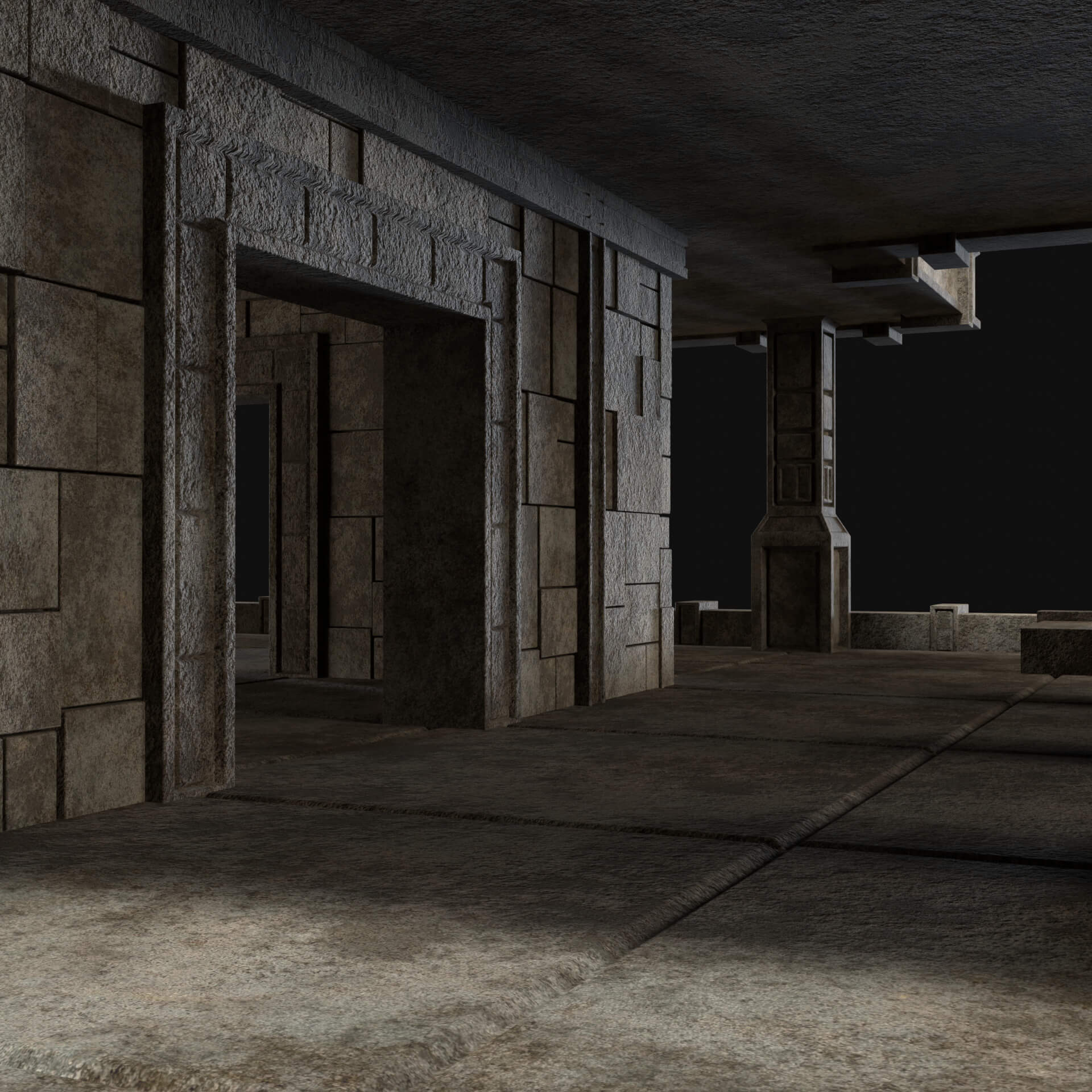Ancient Temple Tomb Ruin Collection - 3D Model by Enterables