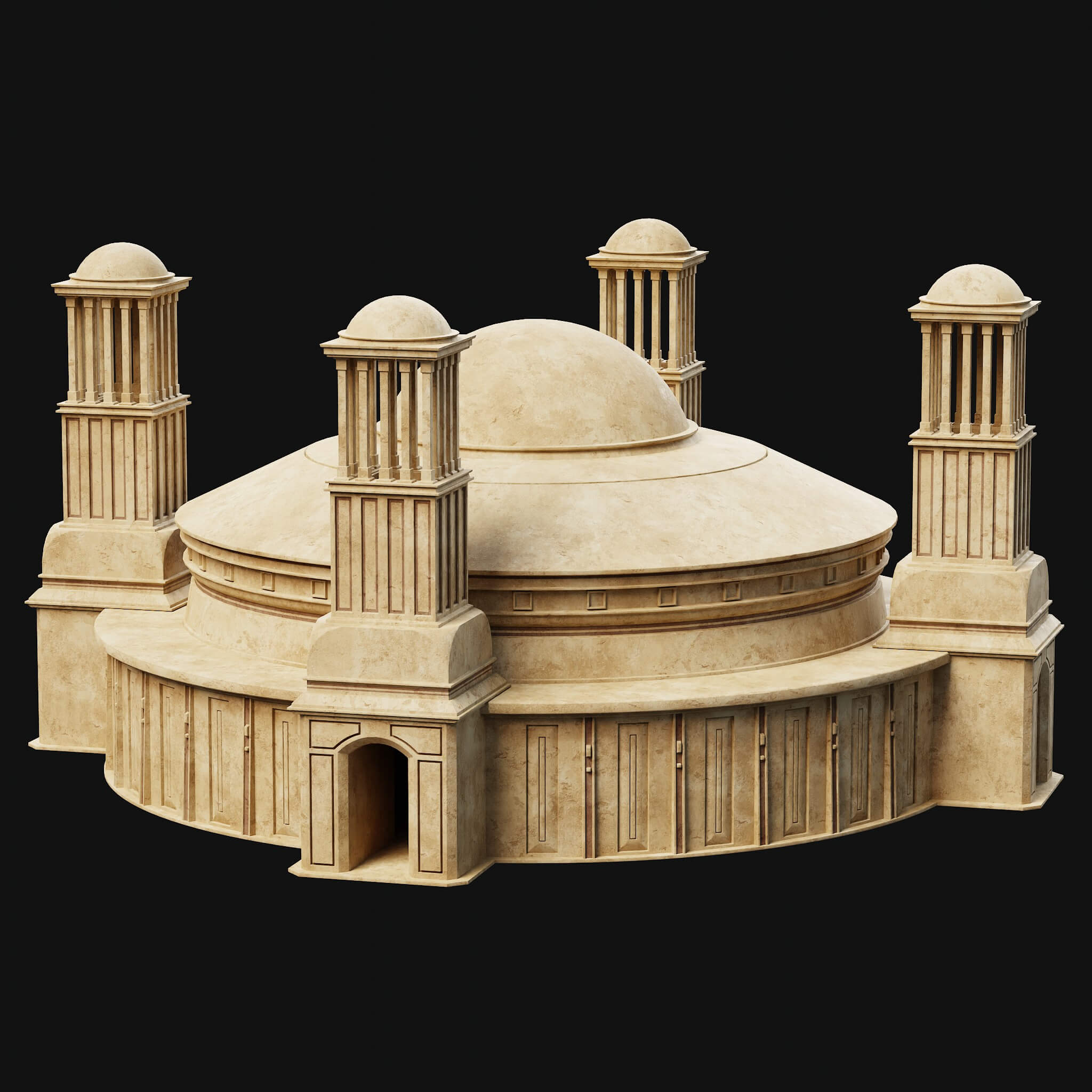 Ancient Urban Utility Building Collection - 3D Model by Enterables