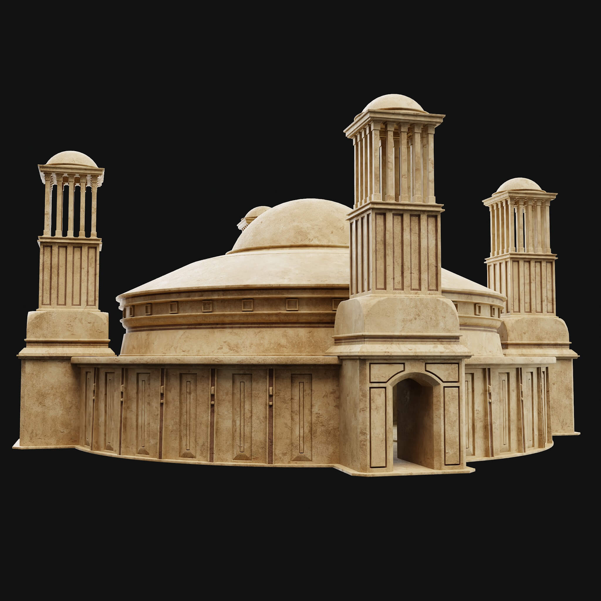 Ancient Urban Utility Building Collection - 3D Model by Enterables