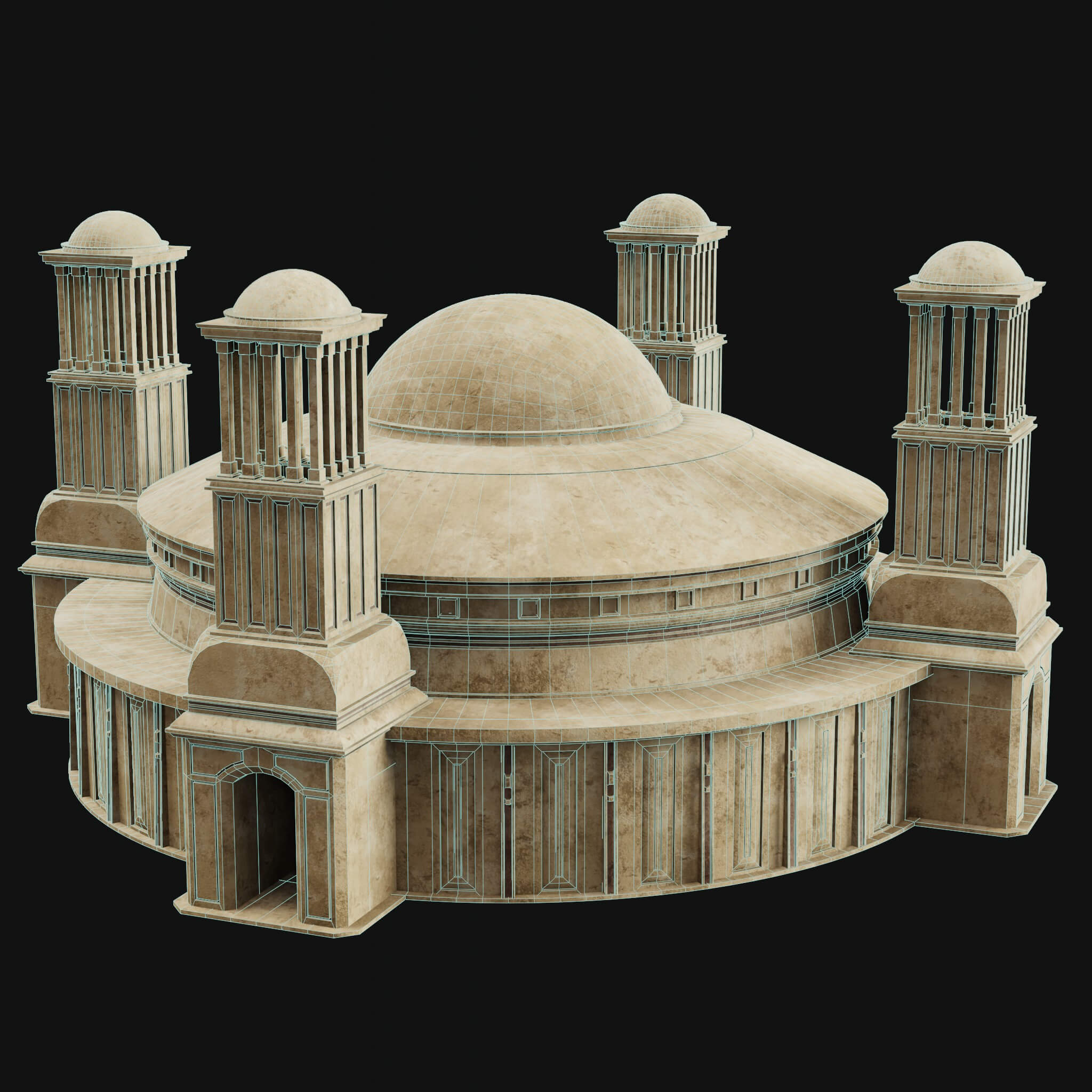 Ancient Urban Utility Building Collection - 3D Model by Enterables