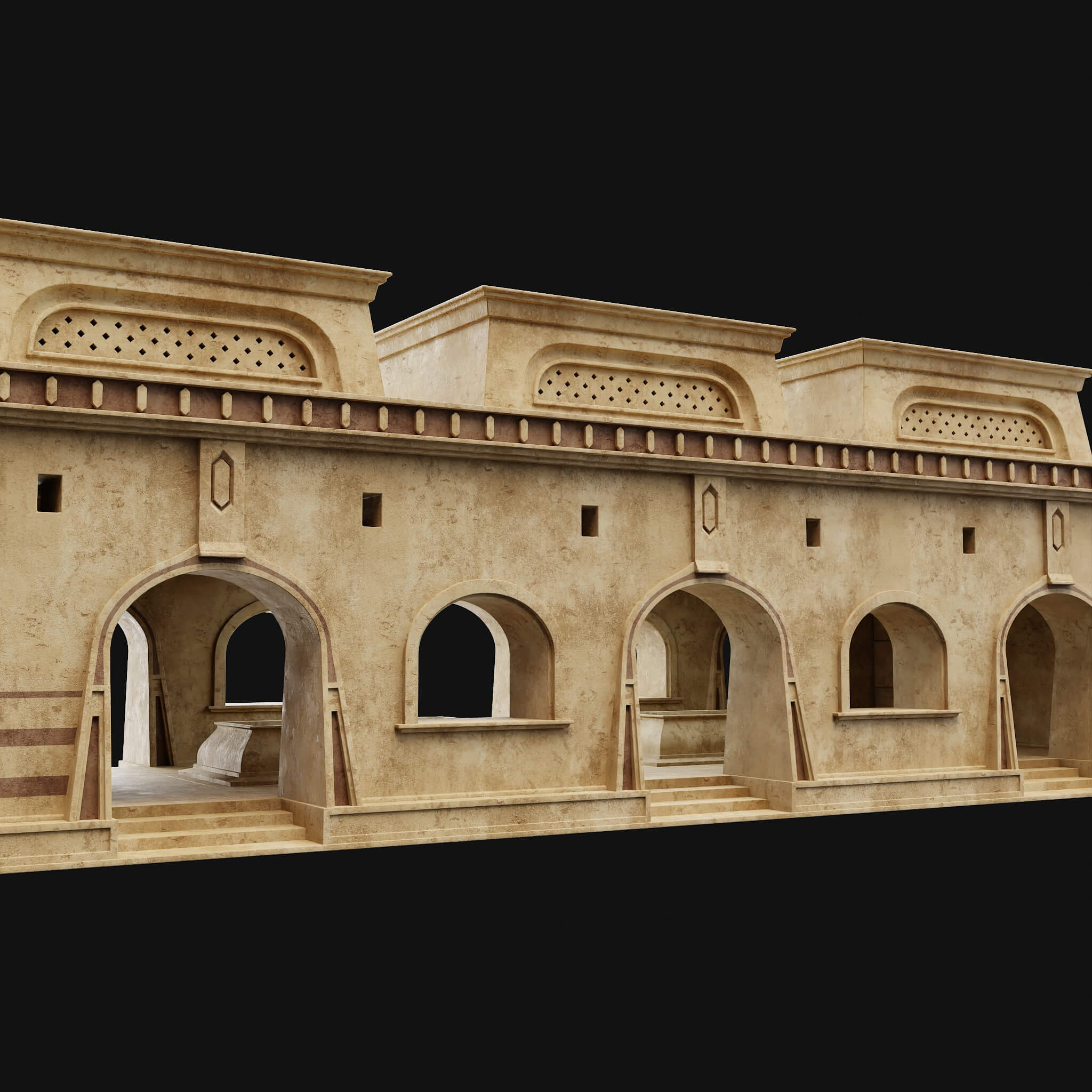 Ancient Urban Utility Building Collection - 3D Model by Enterables