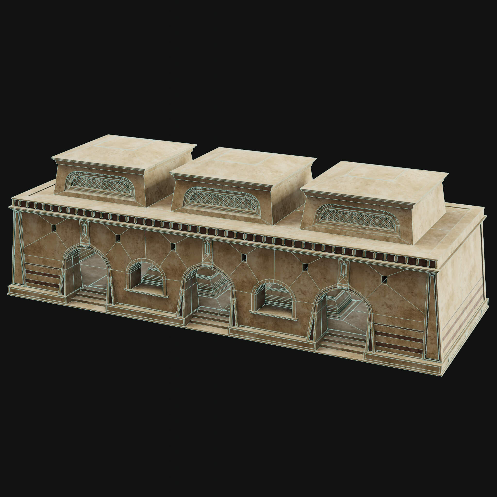 Ancient Urban Utility Building Collection - 3D Model by Enterables