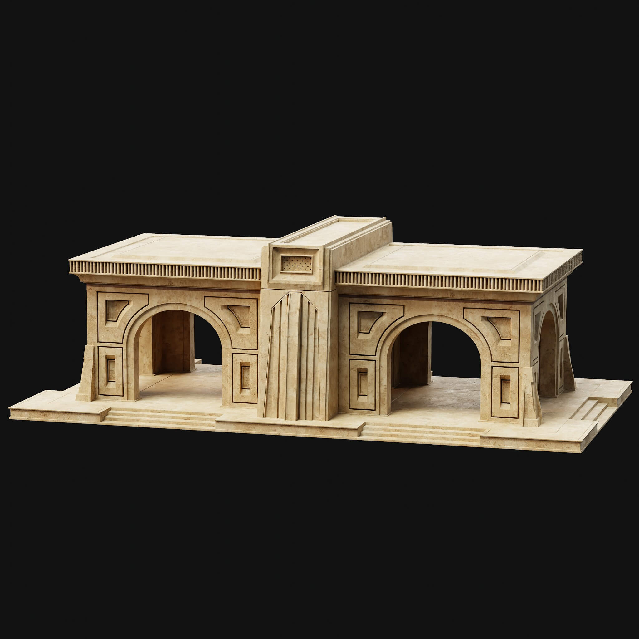 Ancient Urban Utility Building Collection - 3D Model by Enterables