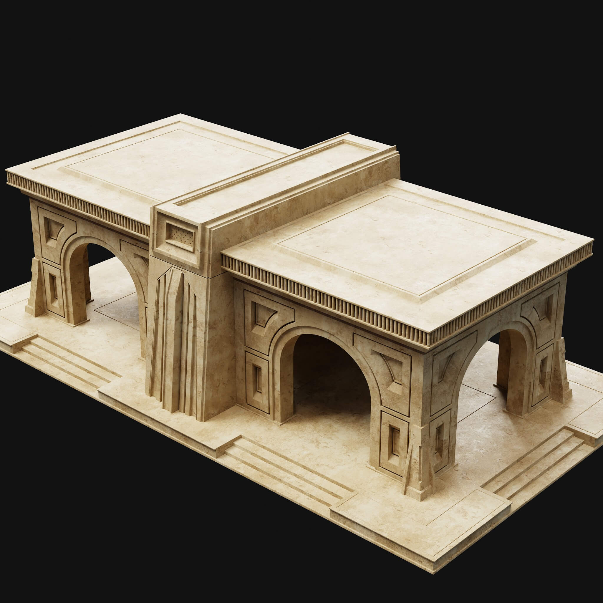 Ancient Urban Utility Building Collection - 3D Model by Enterables