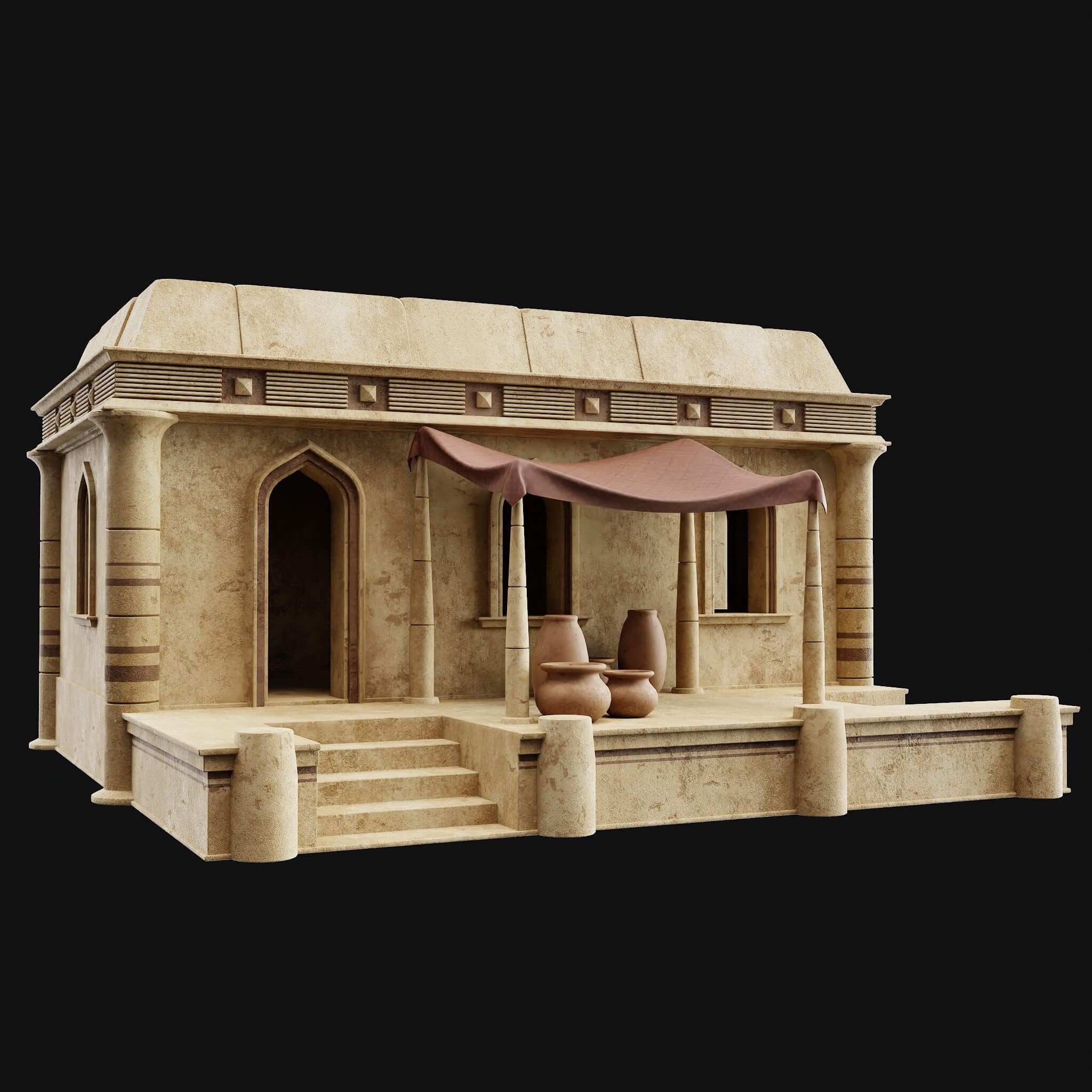 Ancient Urban Utility Building Collection - 3D Model by Enterables