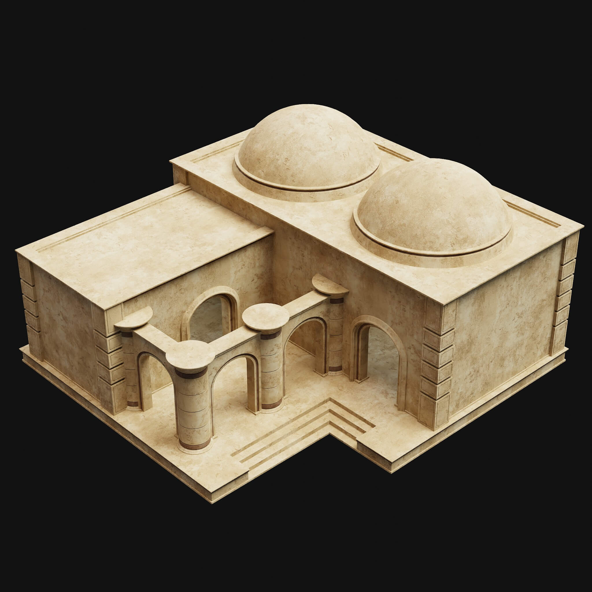 Ancient Urban Utility Building Collection - 3D Model by Enterables