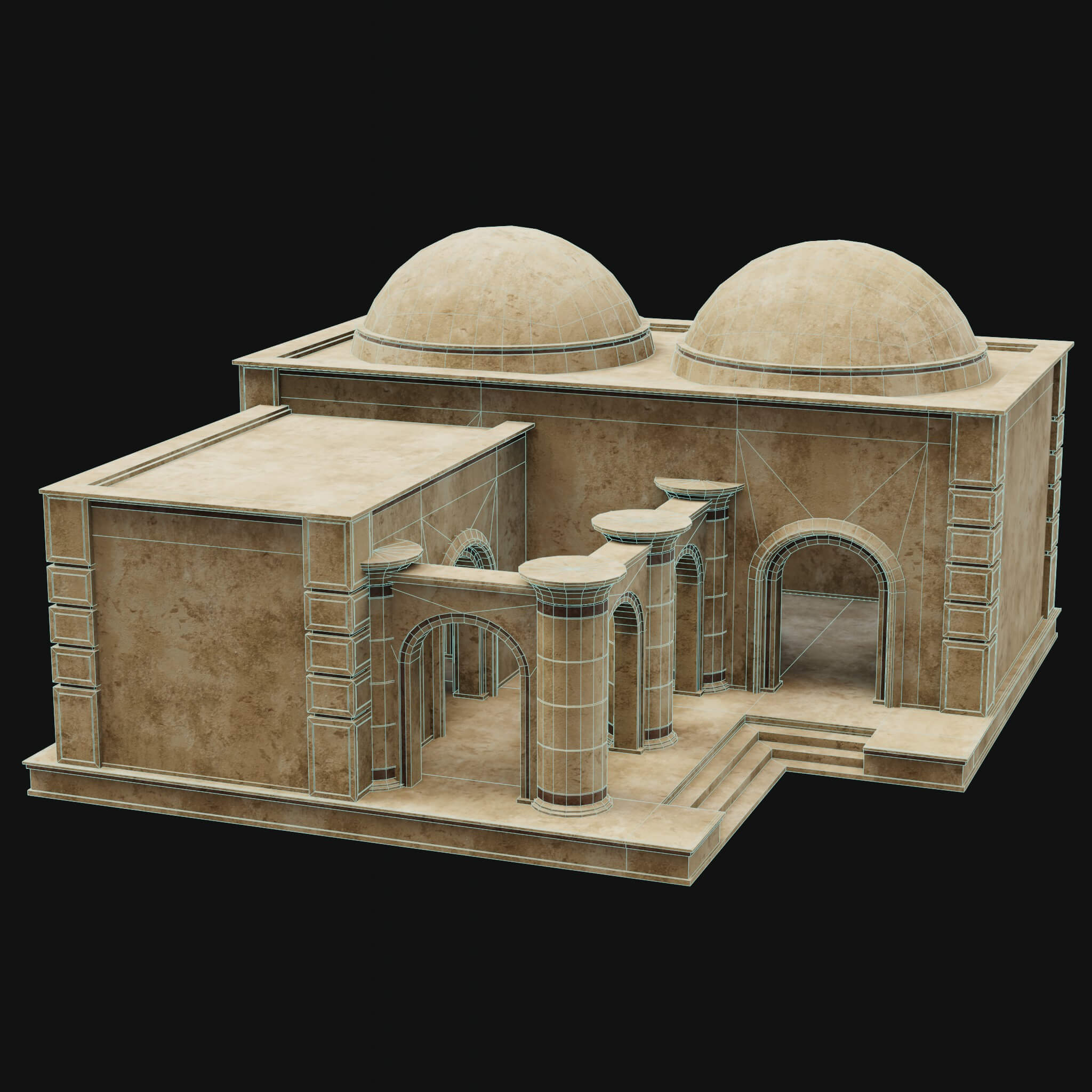 Ancient Urban Utility Building Collection - 3D Model by Enterables