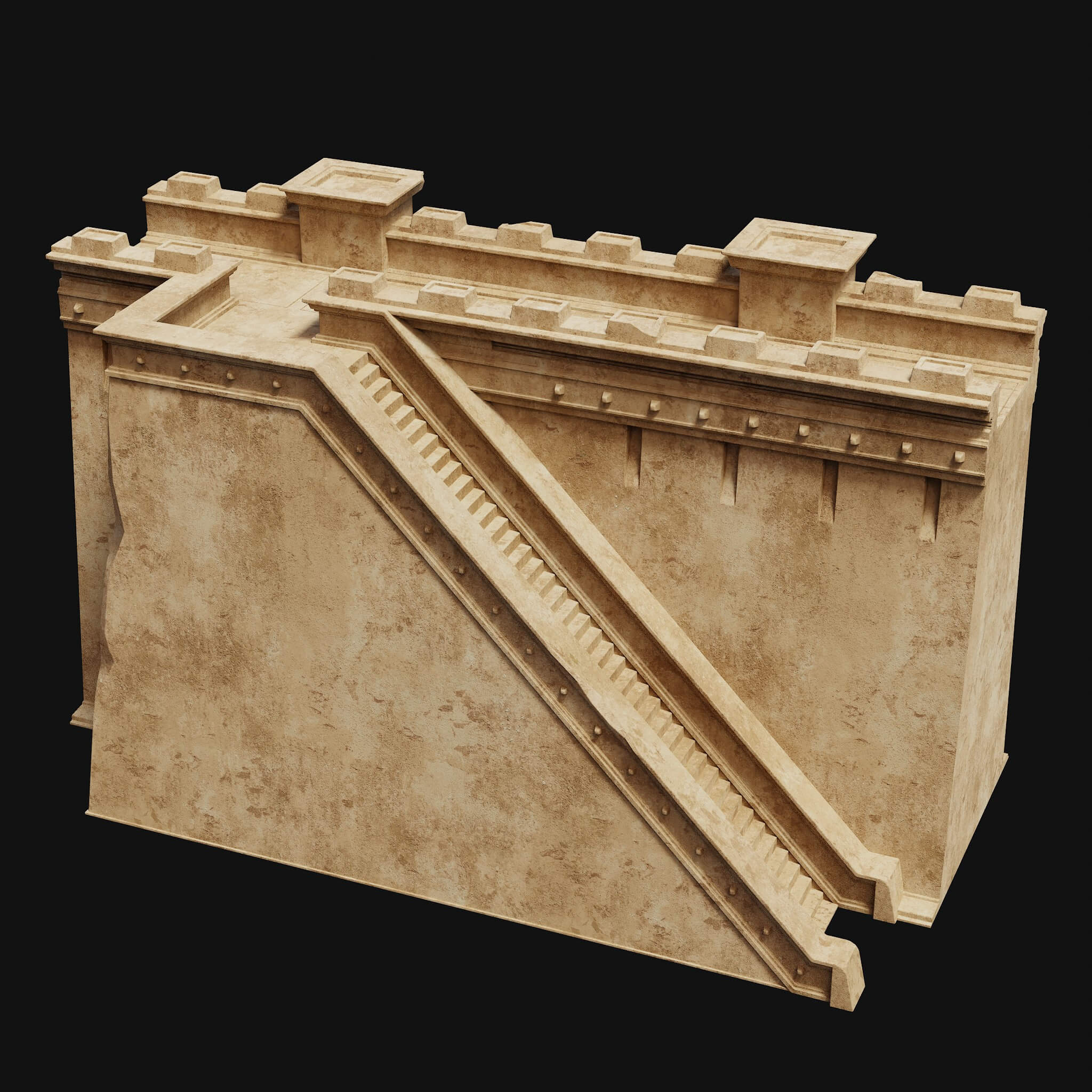 Ancient Walls Builder Wall Ruin Collection - 3D Model by Enterables