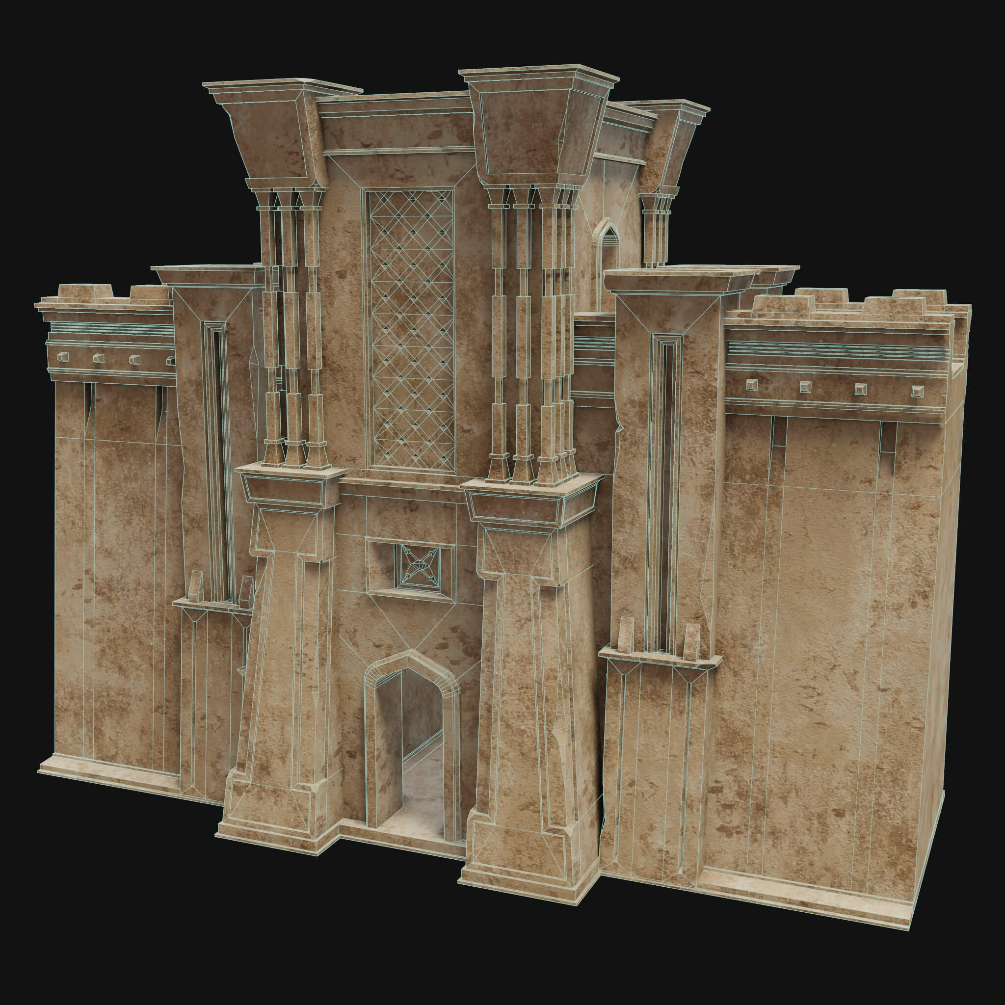 Ancient Walls Builder Wall Ruin Collection - 3D Model by Enterables