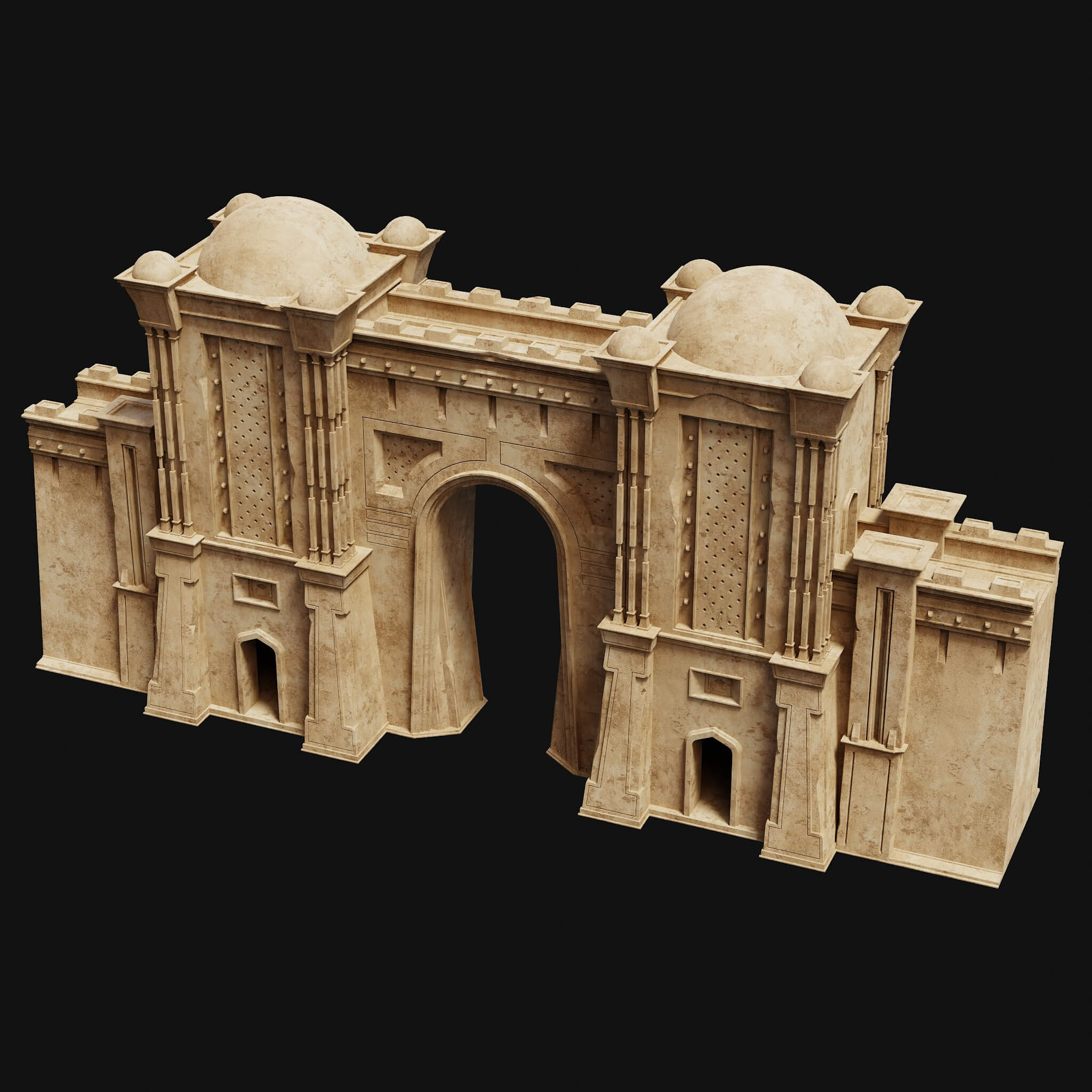 Ancient Walls Builder Wall Ruin Collection - 3D Model by Enterables