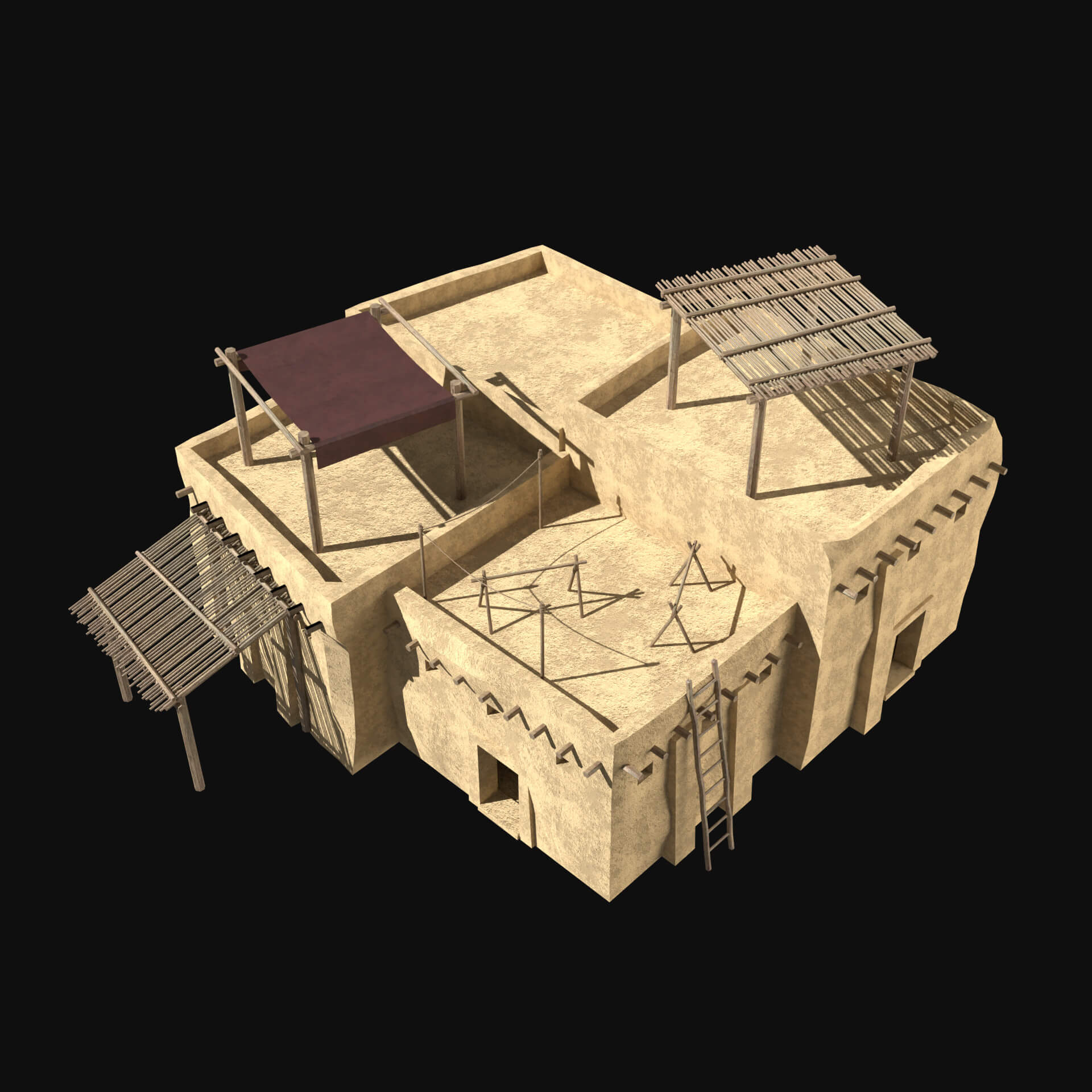 Arab Desert Ancient House Collection - 3D Model by Enterables