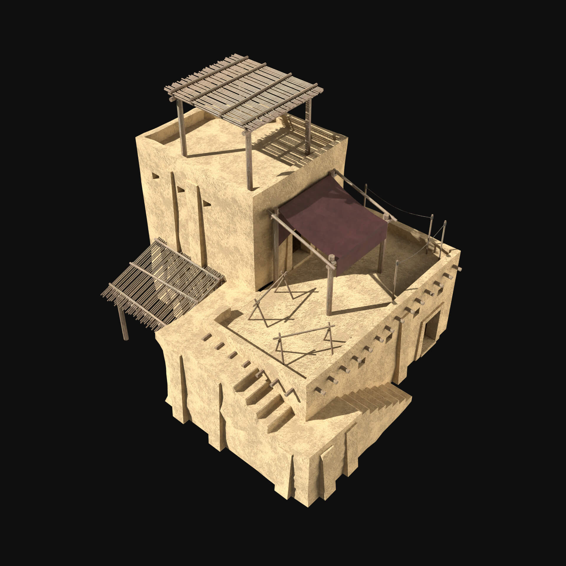 Arab Desert Ancient House Collection - 3D Model by Enterables
