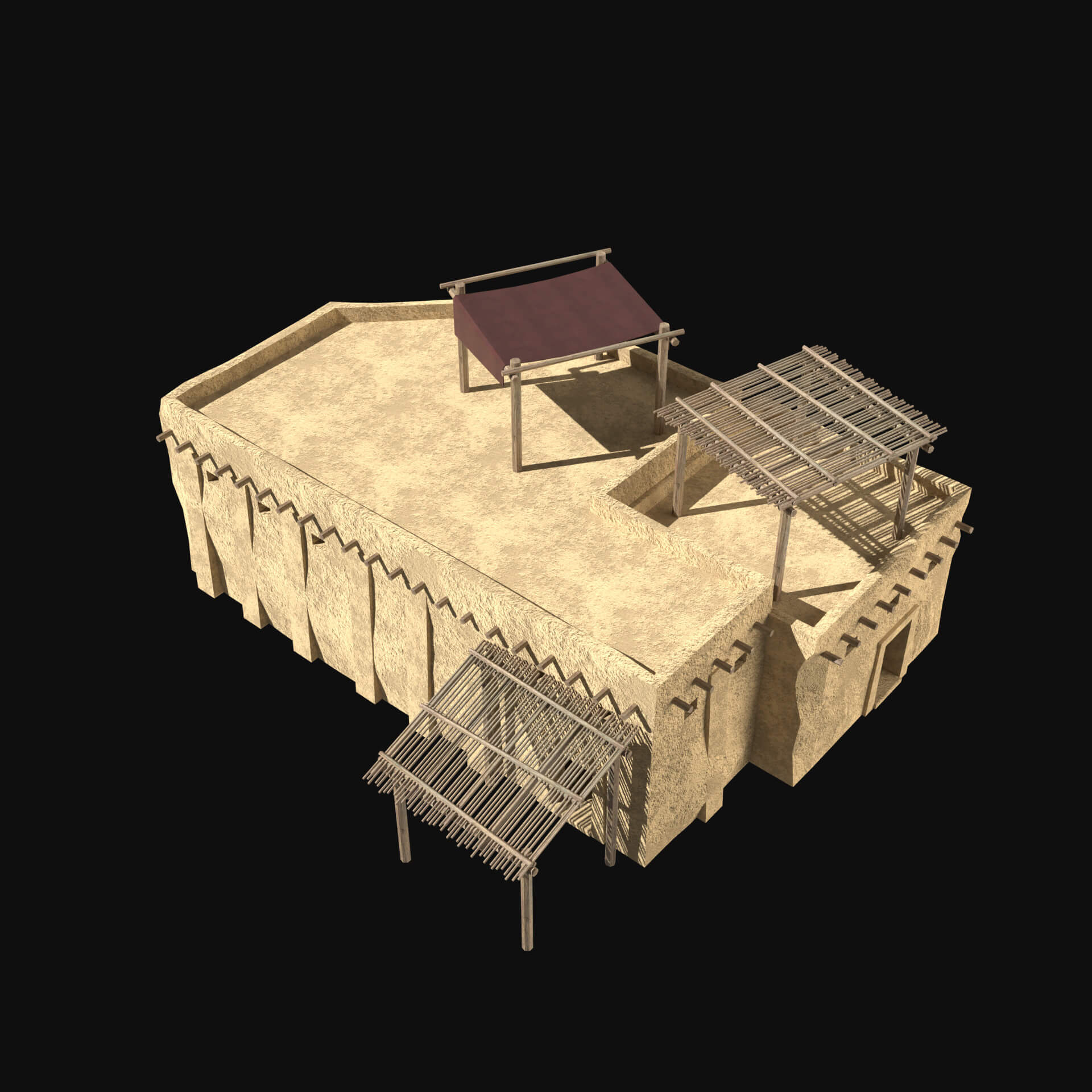 Arab Desert Ancient House Collection - 3D Model by Enterables