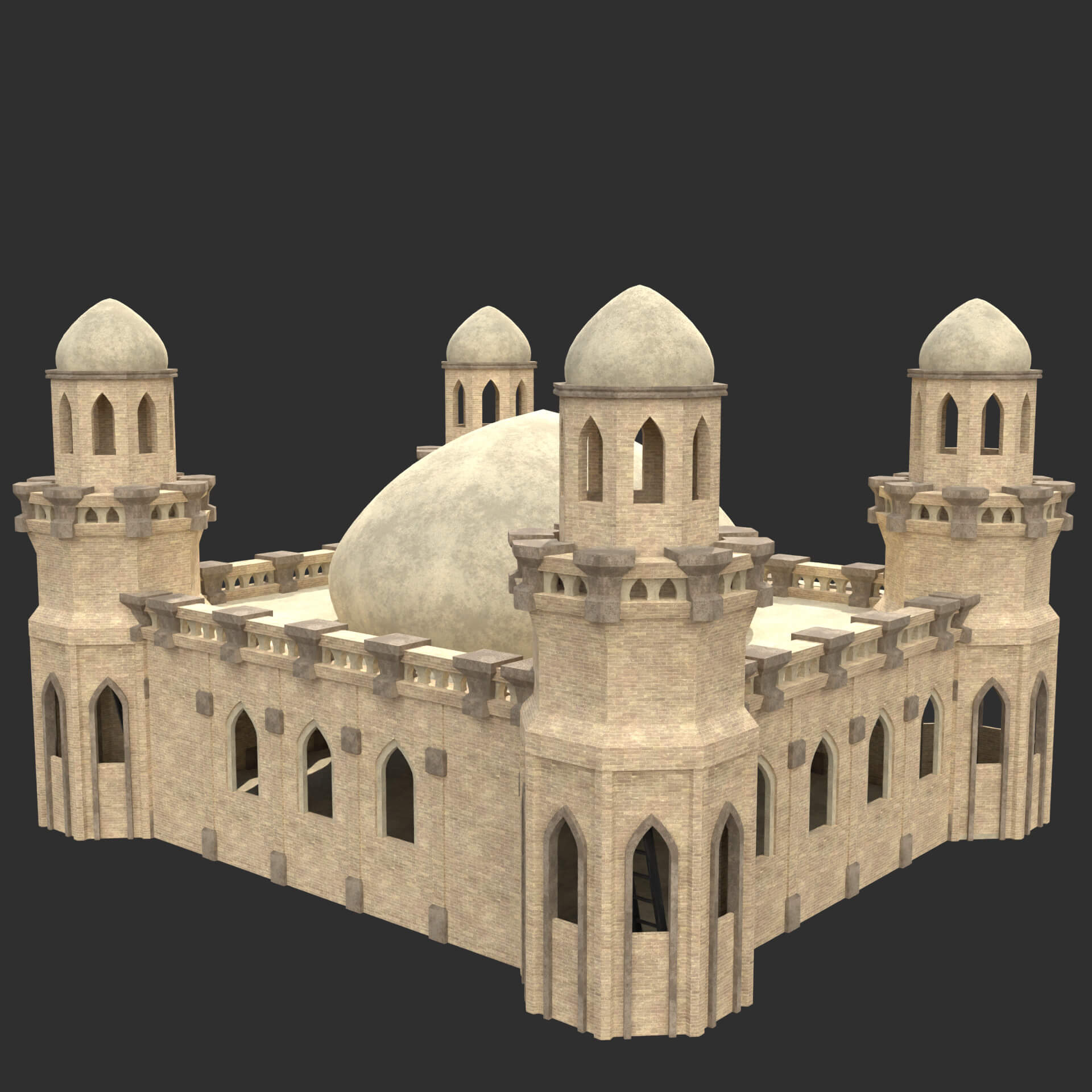 Arab Temple Church Desert Collection - 3D Model by Enterables