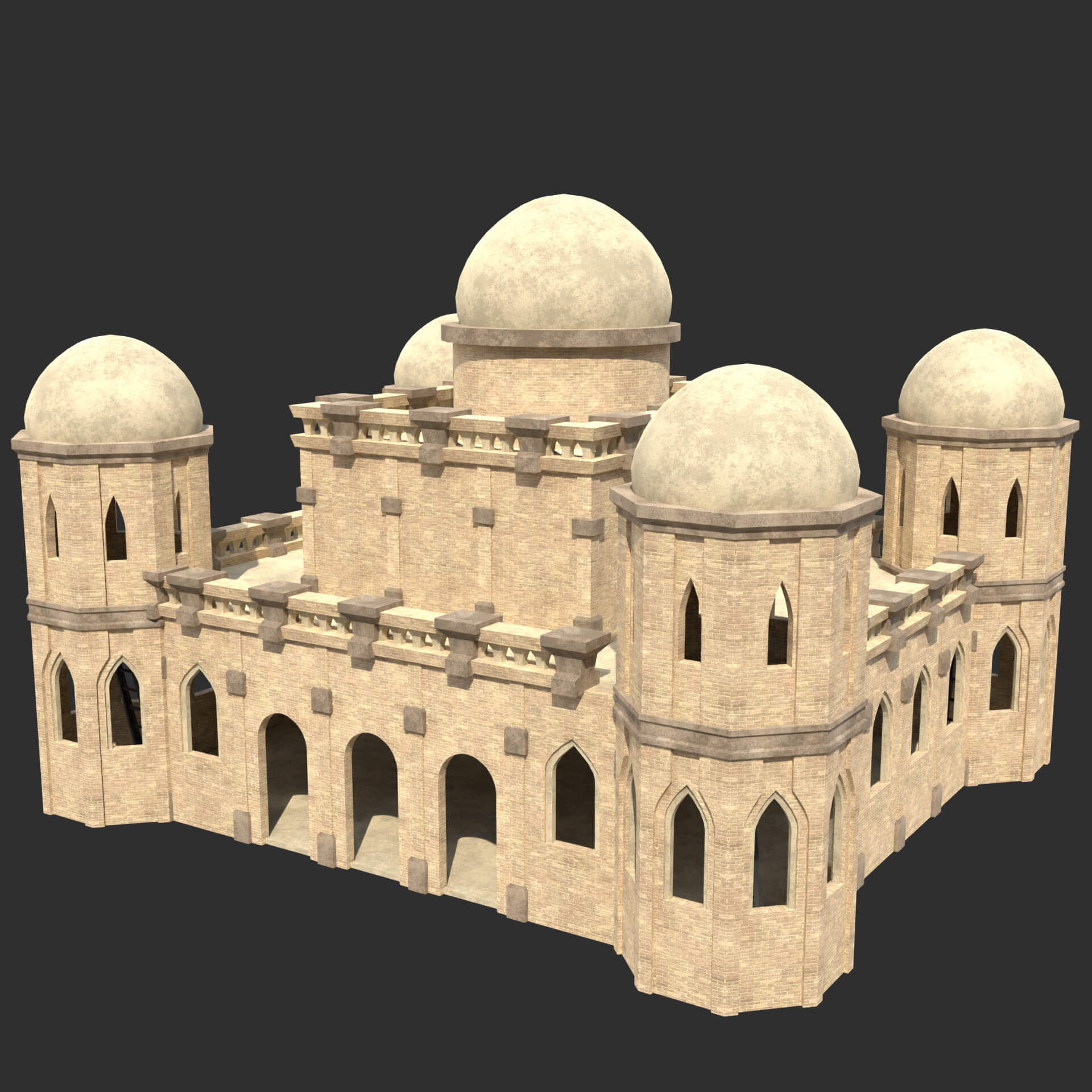 Arab Temple Church Desert Collection - 3D Model by Enterables