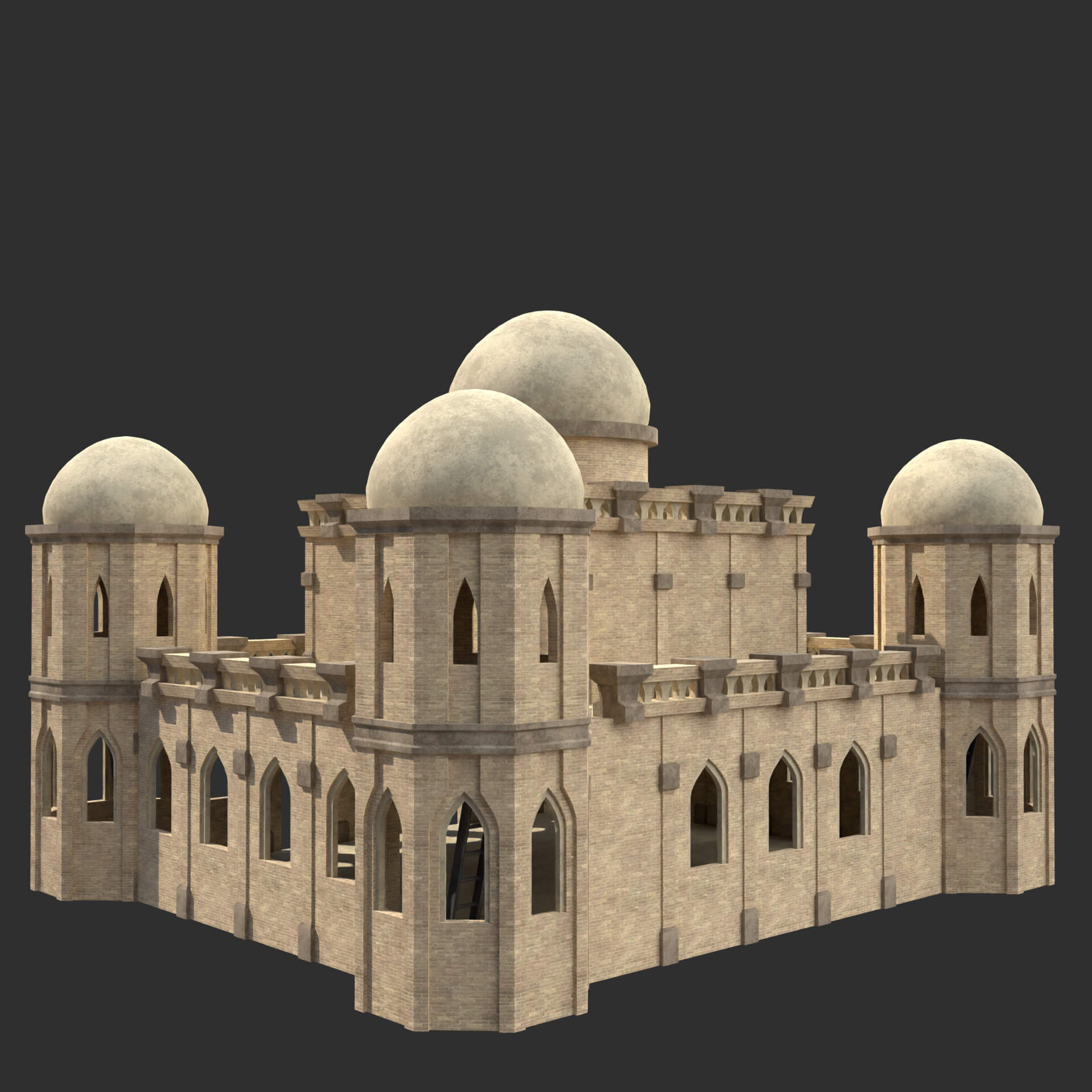 Arab Temple Church Desert Collection - 3D Model by Enterables