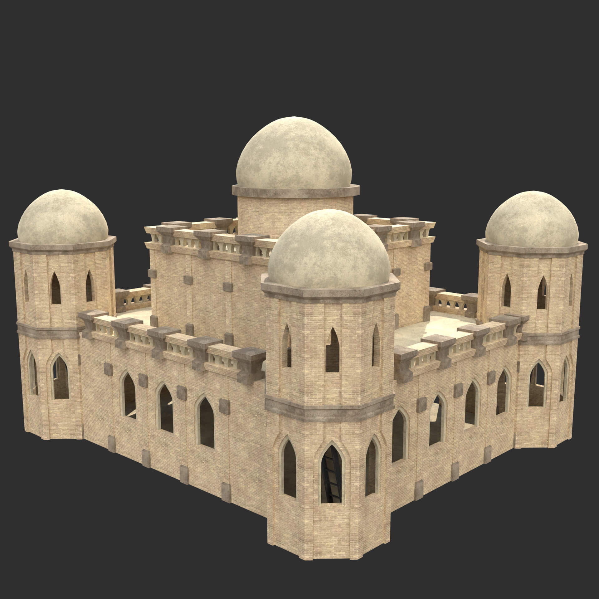 Arab Temple Church Desert Collection - 3D Model by Enterables