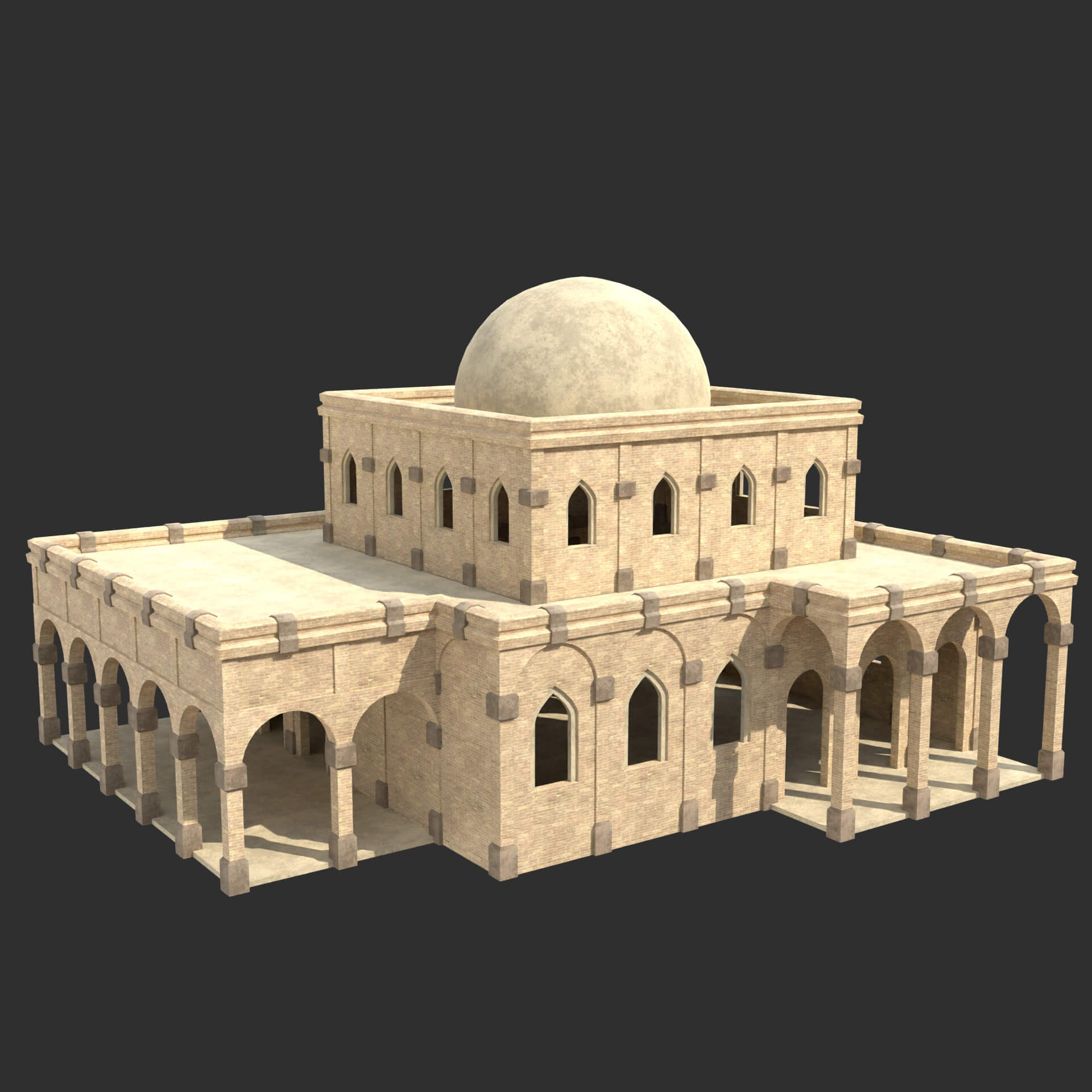 Arab Temple Church Desert Collection - 3D Model by Enterables